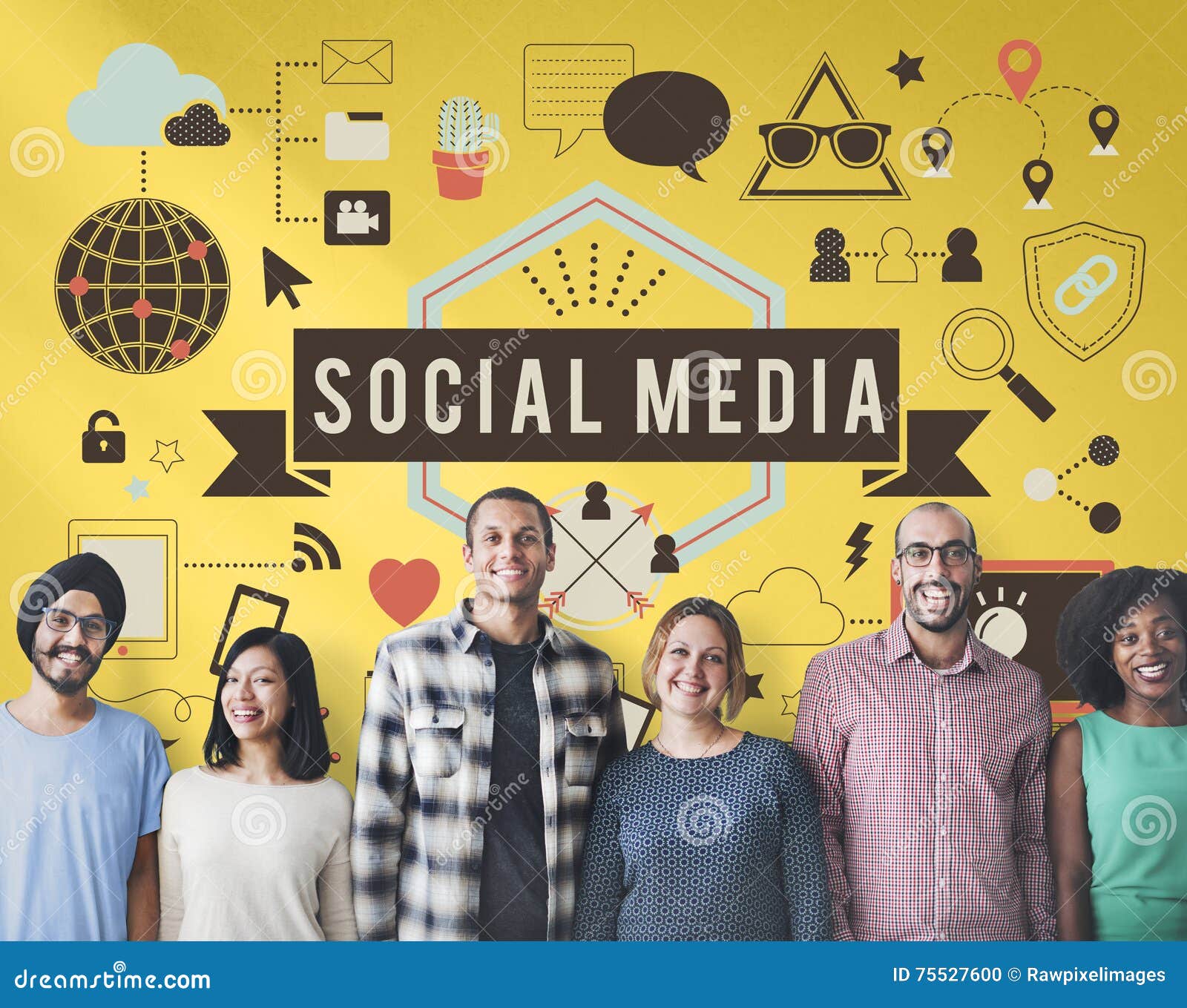Social Media Connection Global Communication Concept Stock Photo ...