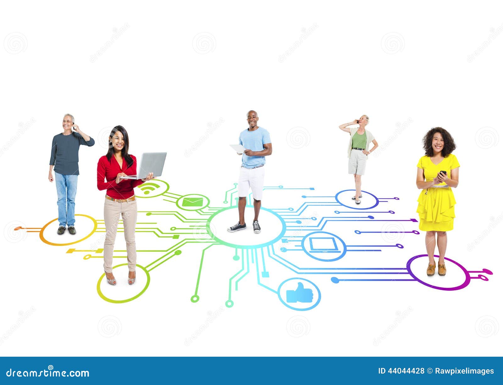 Social Media Connection Isolated on White Stock Photo - Image of icon ...