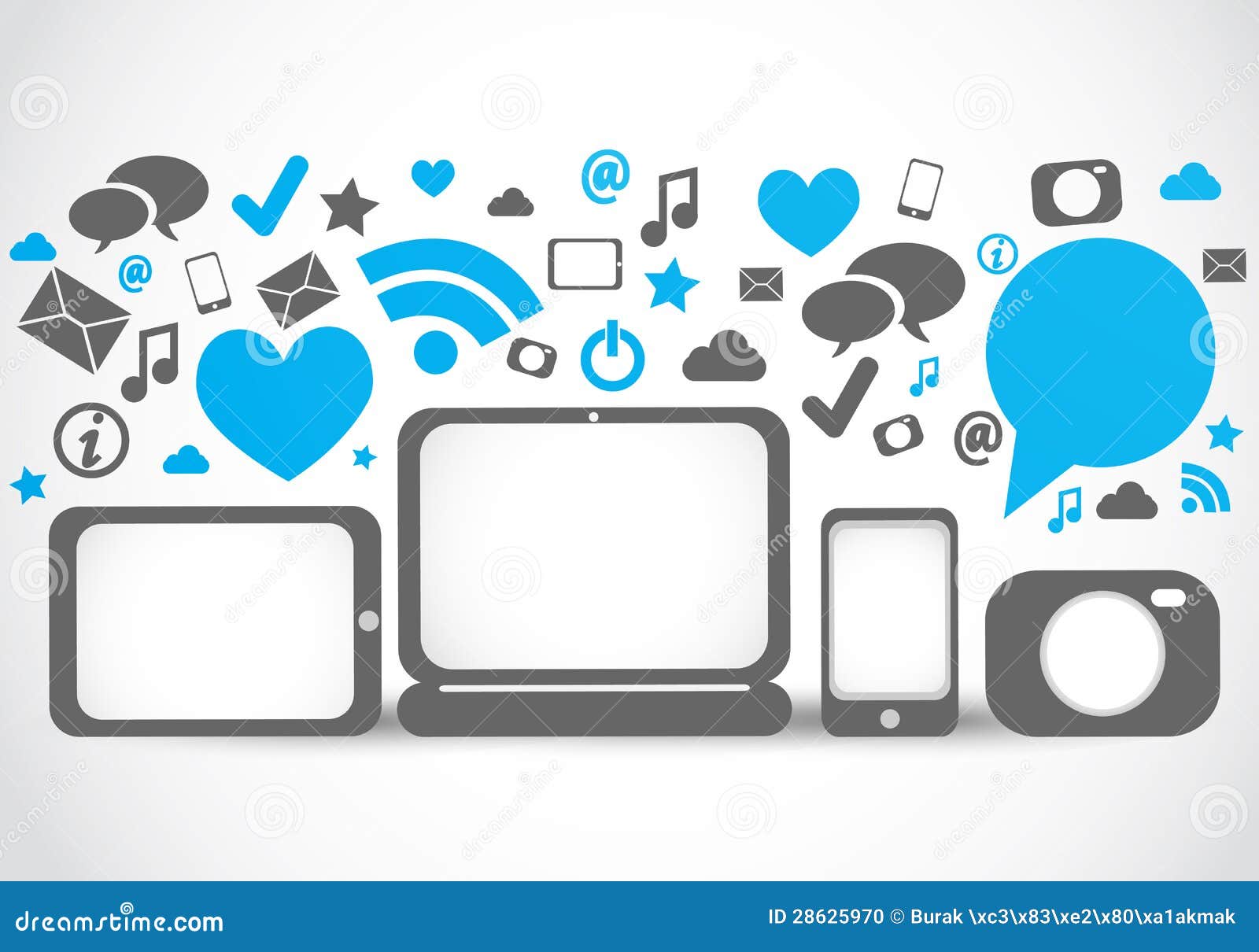 Social Media Connection Tools Stock Vector - Illustration of business ...