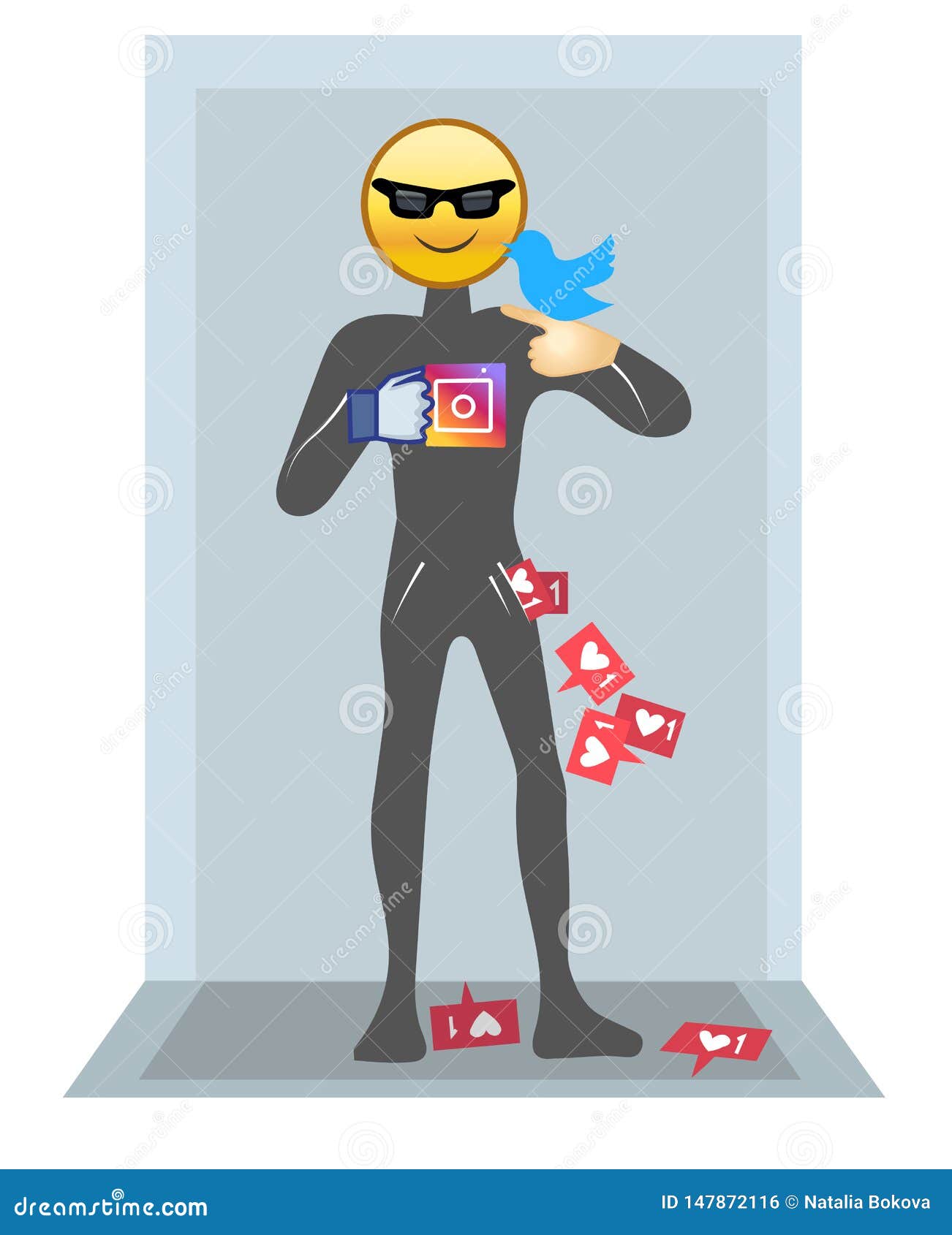 Social Media Creature, Man Who Uses Social Media Editorial Photo ...