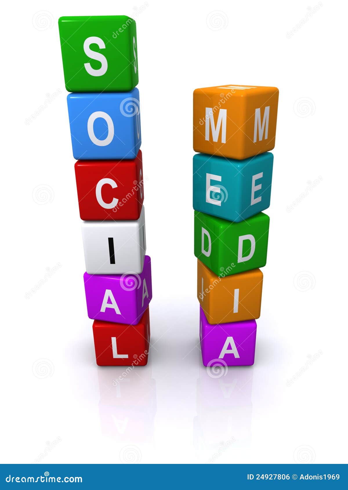 Social media cubes stock illustration. Illustration of cubes - 24927806