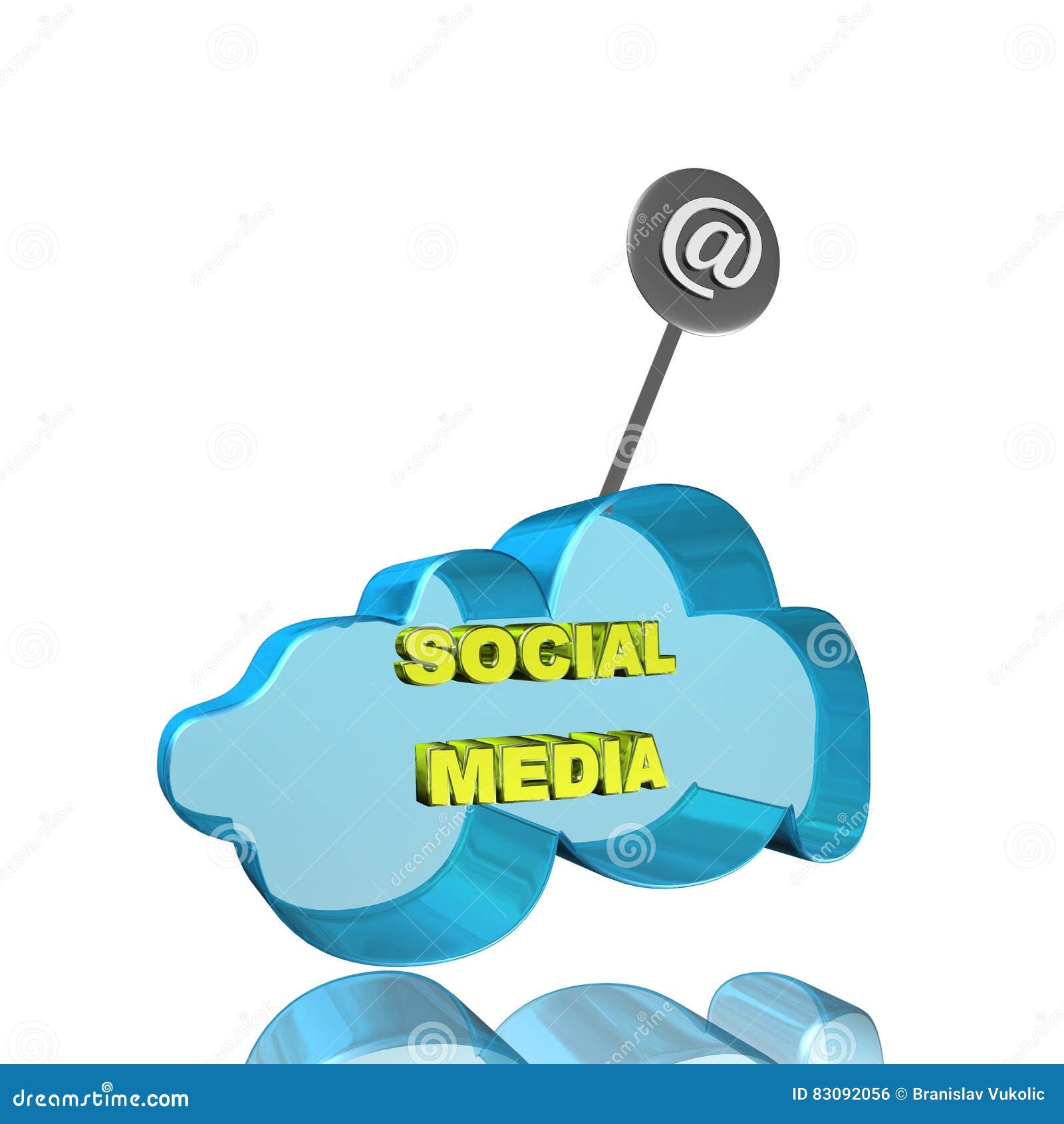 Social Media,3D Illustration Stock Illustration - Illustration of ...