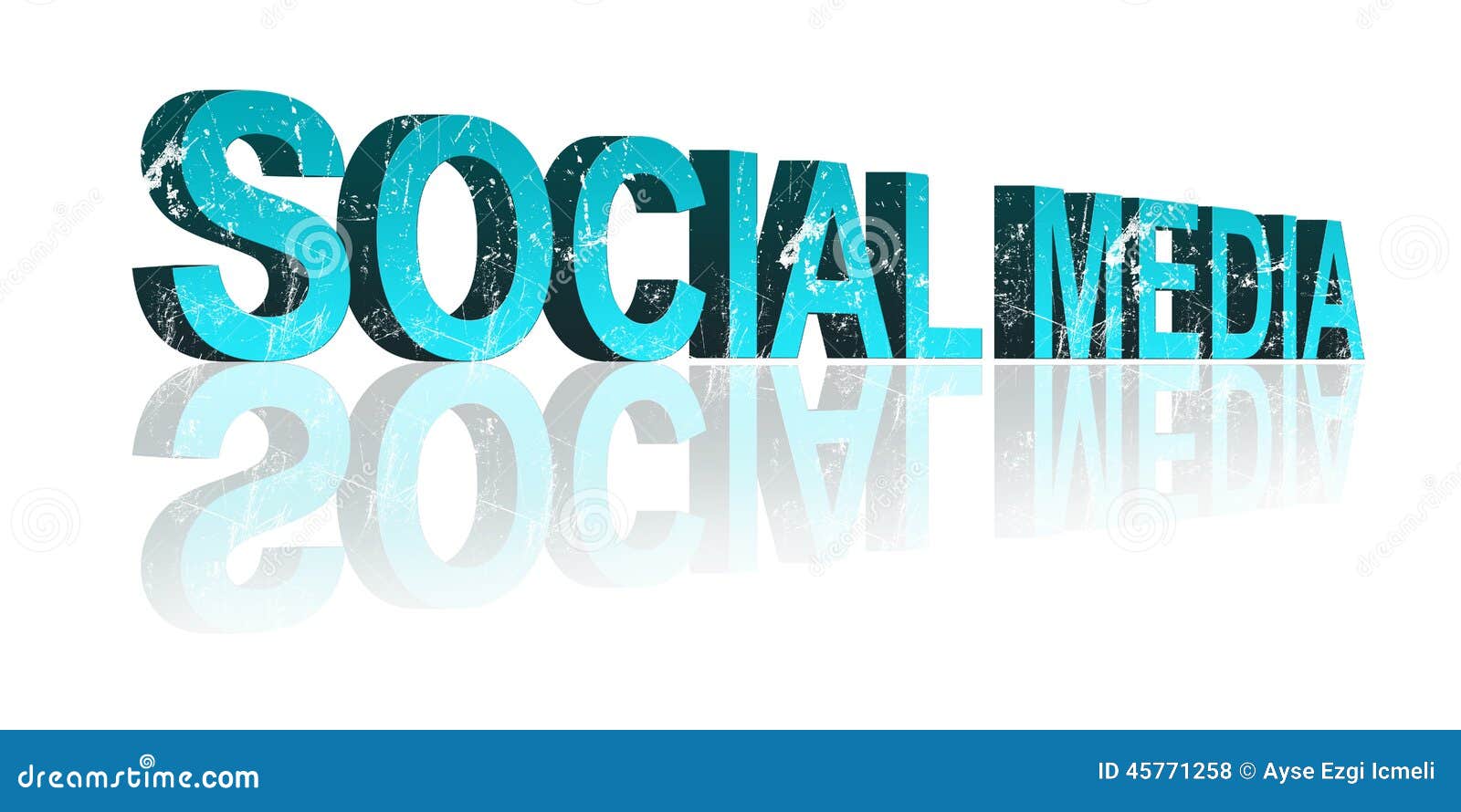 Social Media 3d Letters stock illustration. Illustration of info - 45771258