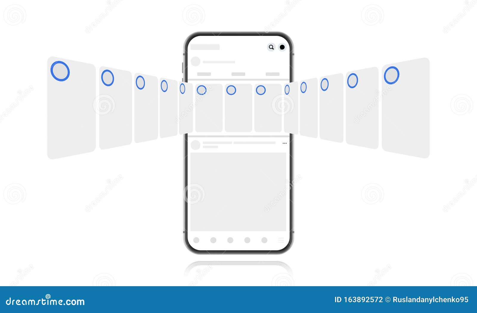 Carousel Interface Post With Realistic Smartphone Design. Carousel Post ...
