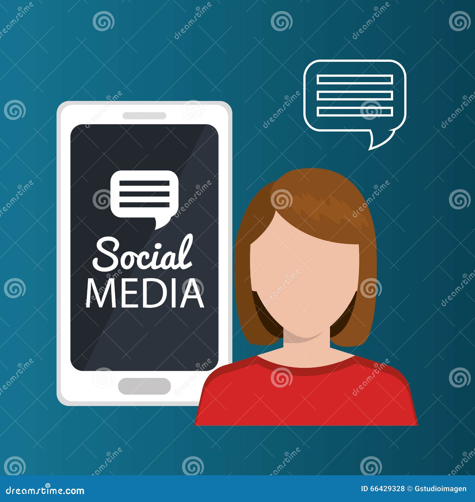 Social media design stock illustration. Illustration of people - 66429328