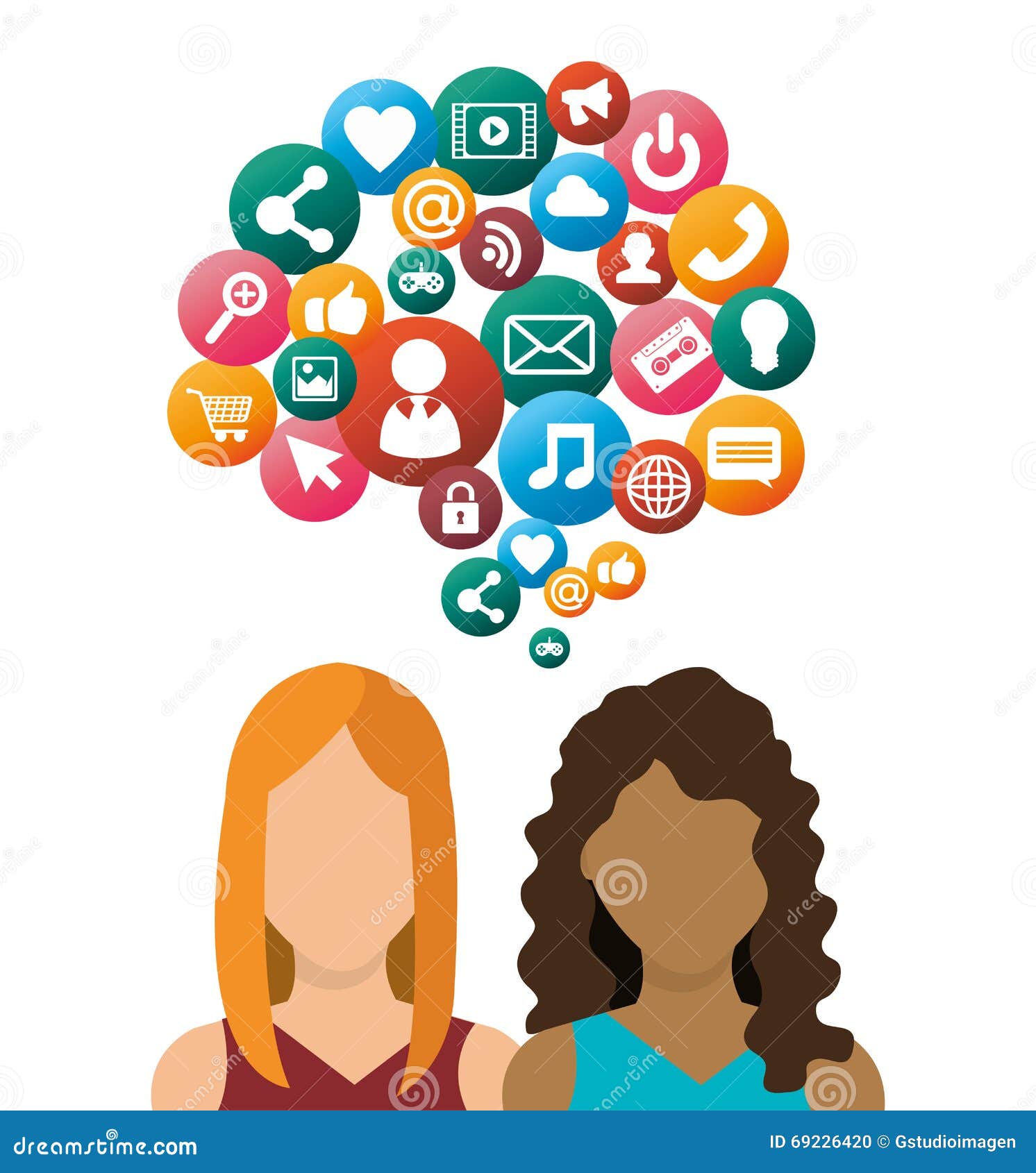 Social media design stock illustration. Illustration of networking ...