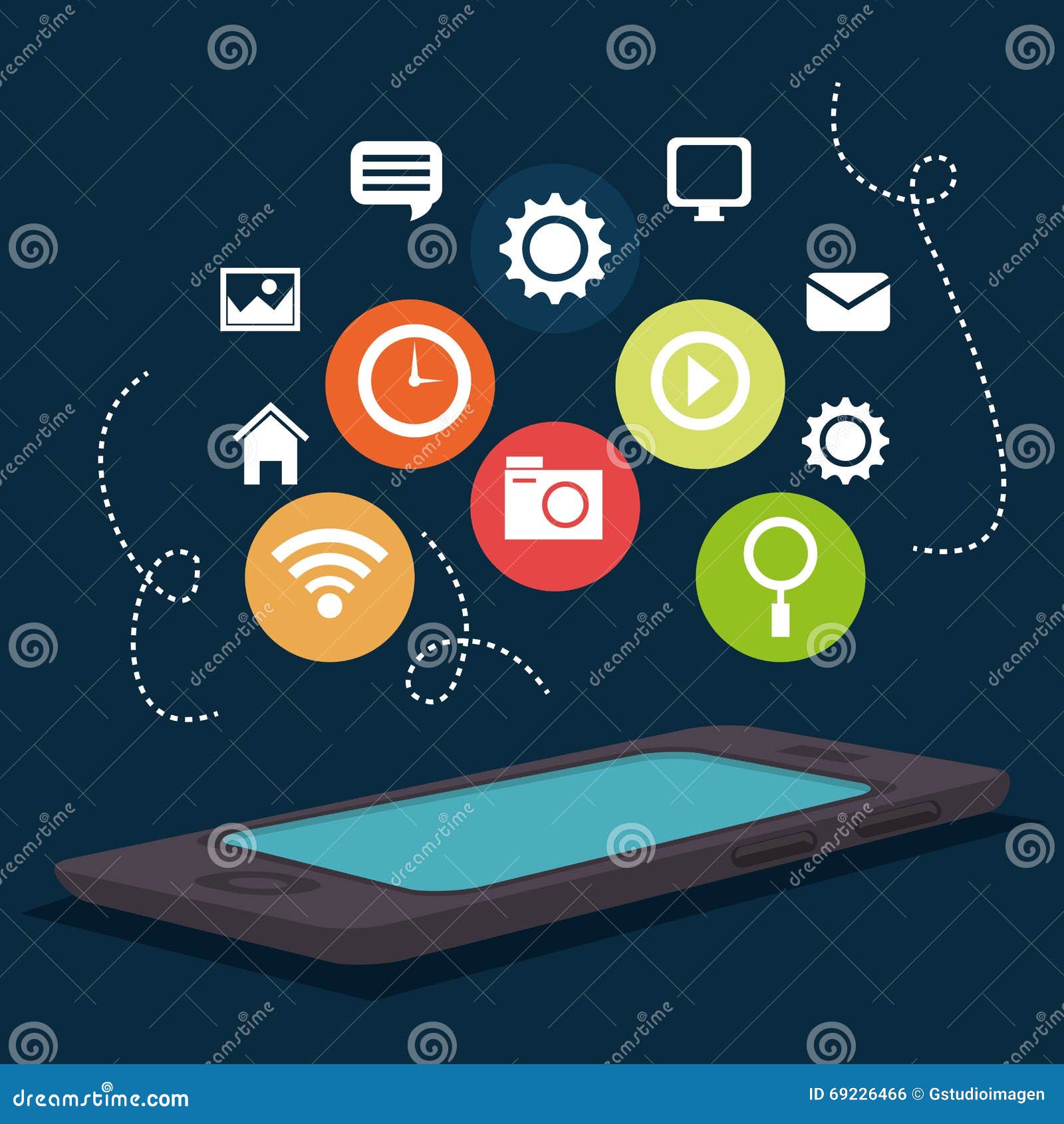 Social media design stock illustration. Illustration of idea - 69226466