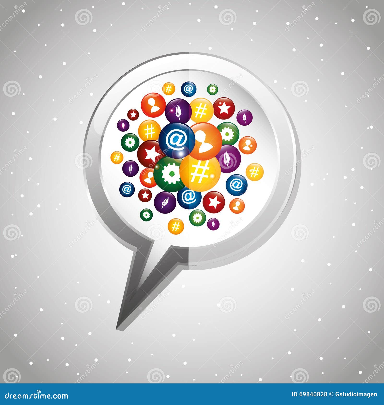 Social media design stock illustration. Illustration of mobile - 69840828