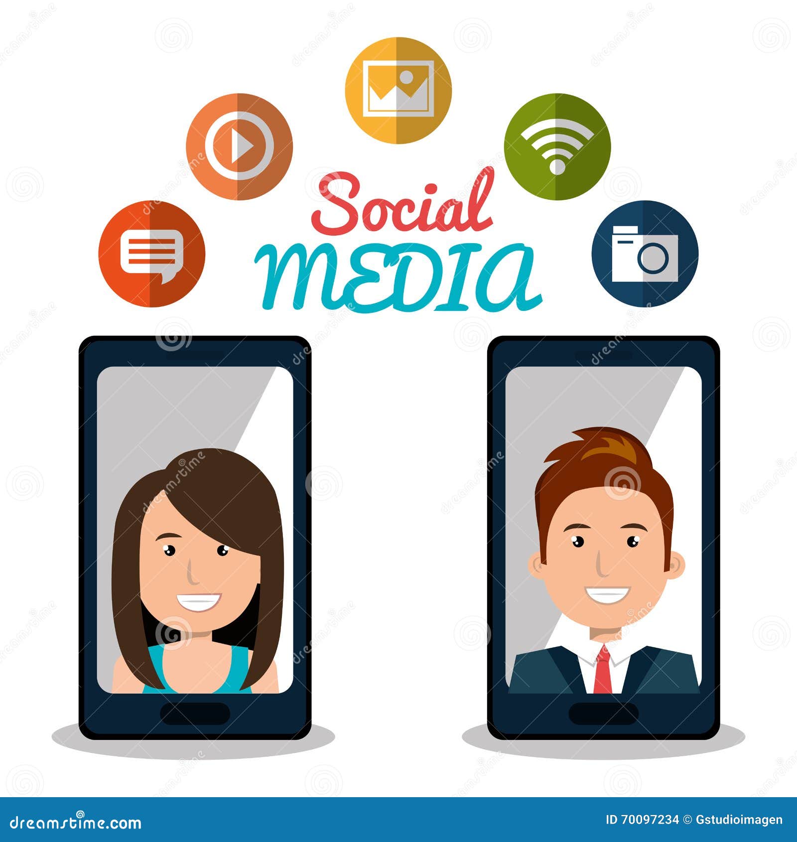Social media design stock illustration. Illustration of background ...