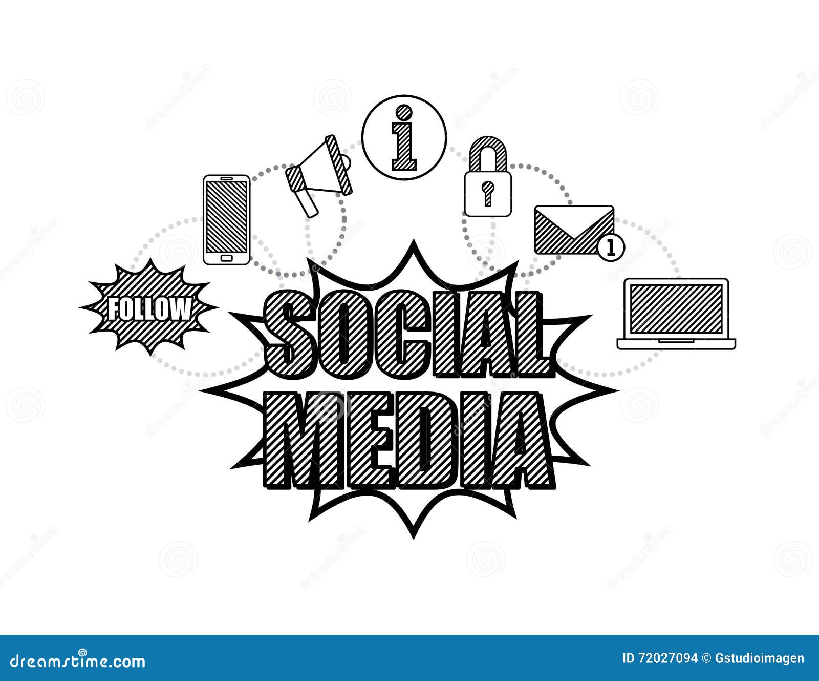 Social media design stock illustration. Illustration of background ...