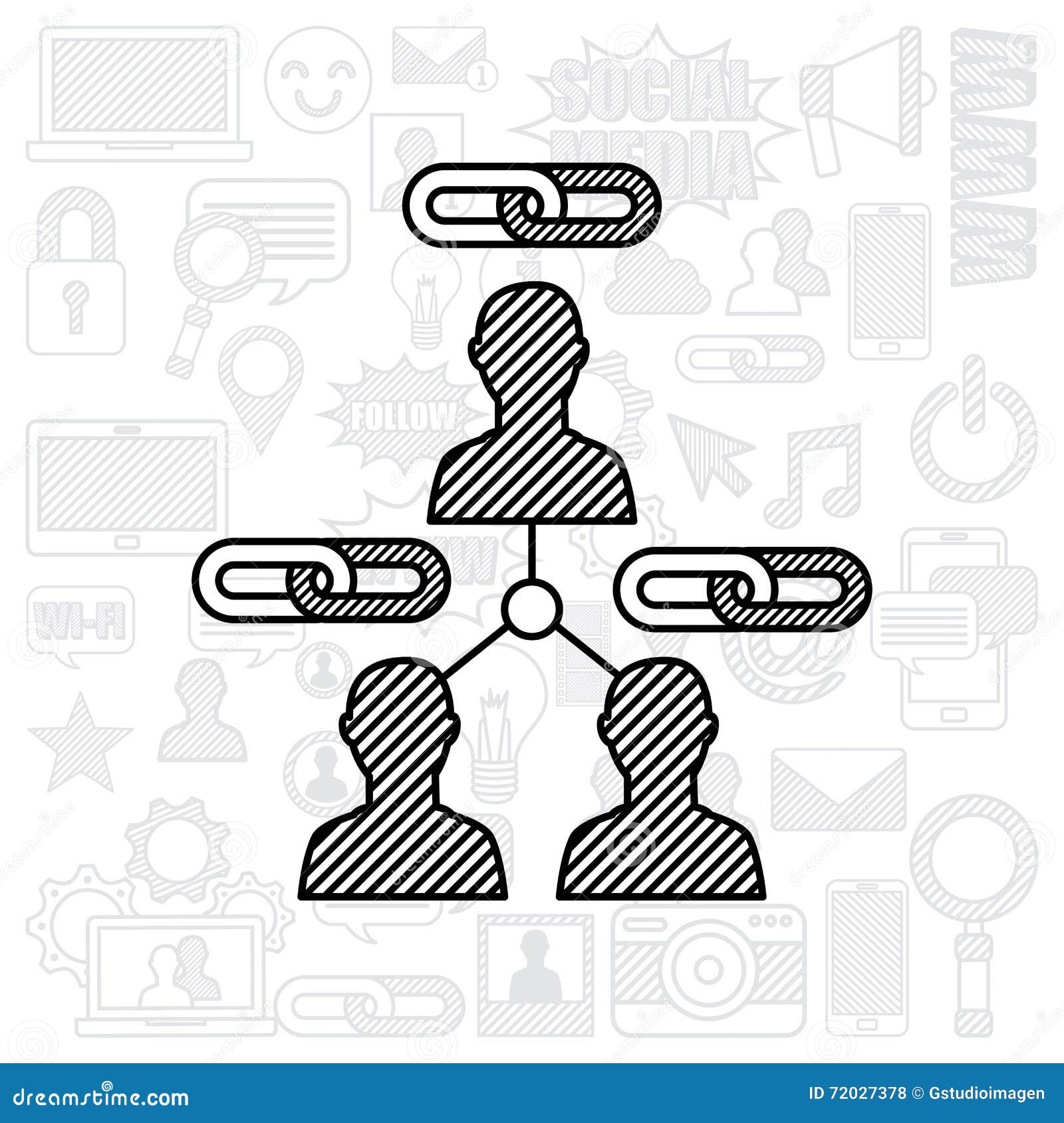 Social media design stock illustration. Illustration of concept - 72027378