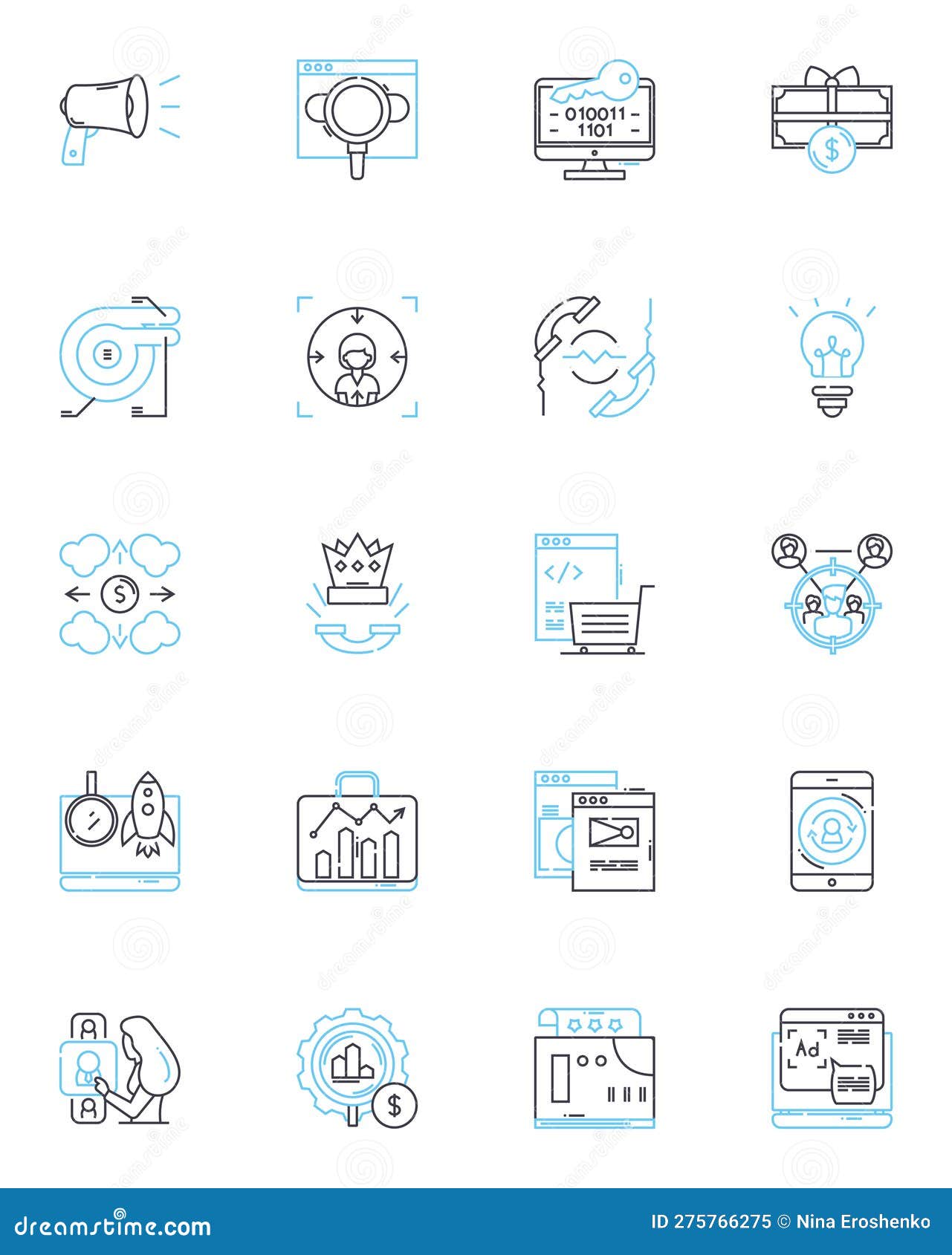 Linear Thumbnails Icon From Content Outline Collection. Thin Line ...