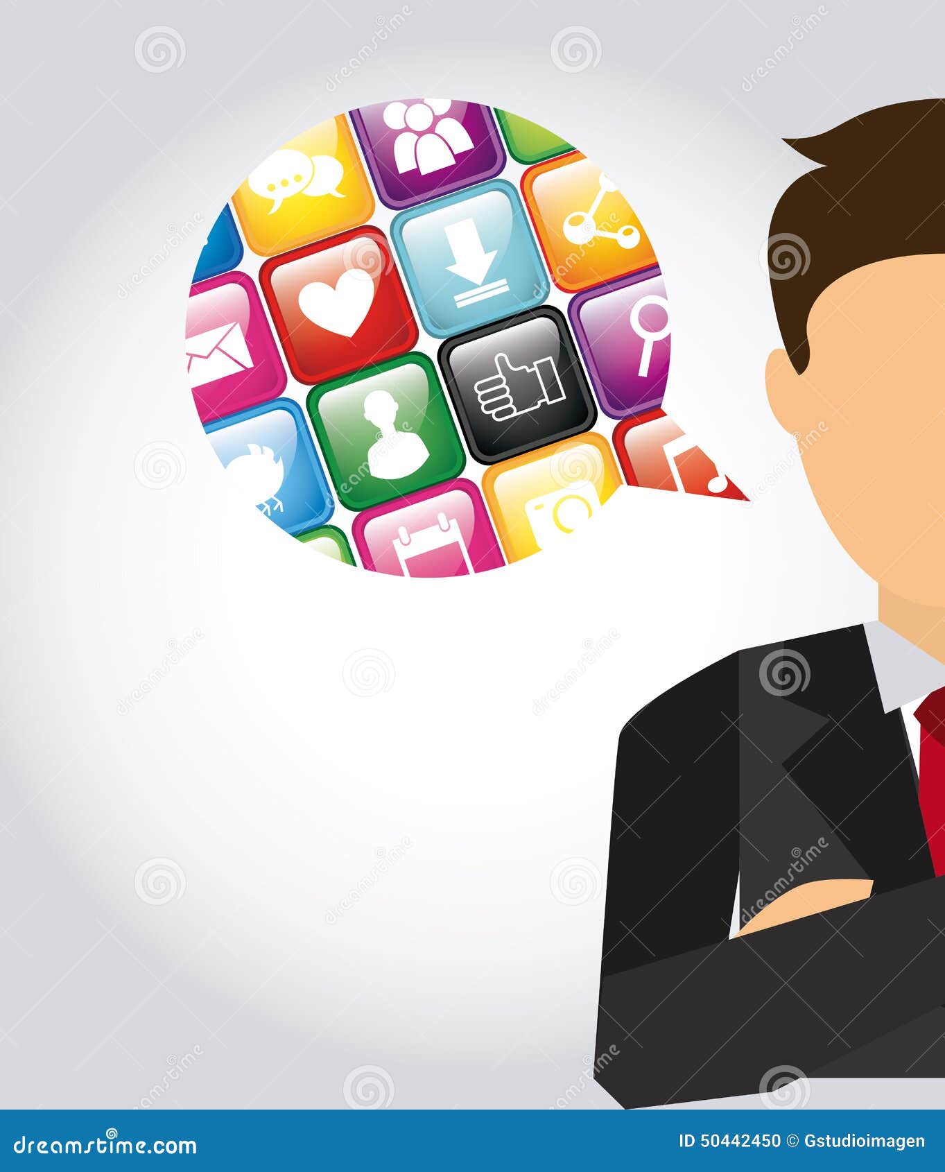 Social media stock vector. Illustration of global, design - 50442450