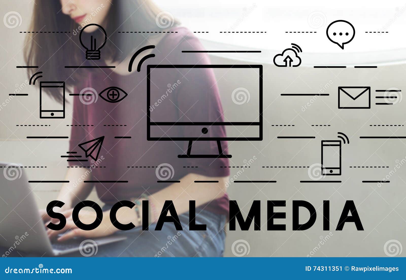 Social Media Devices Communication Connection Concept Stock Image ...