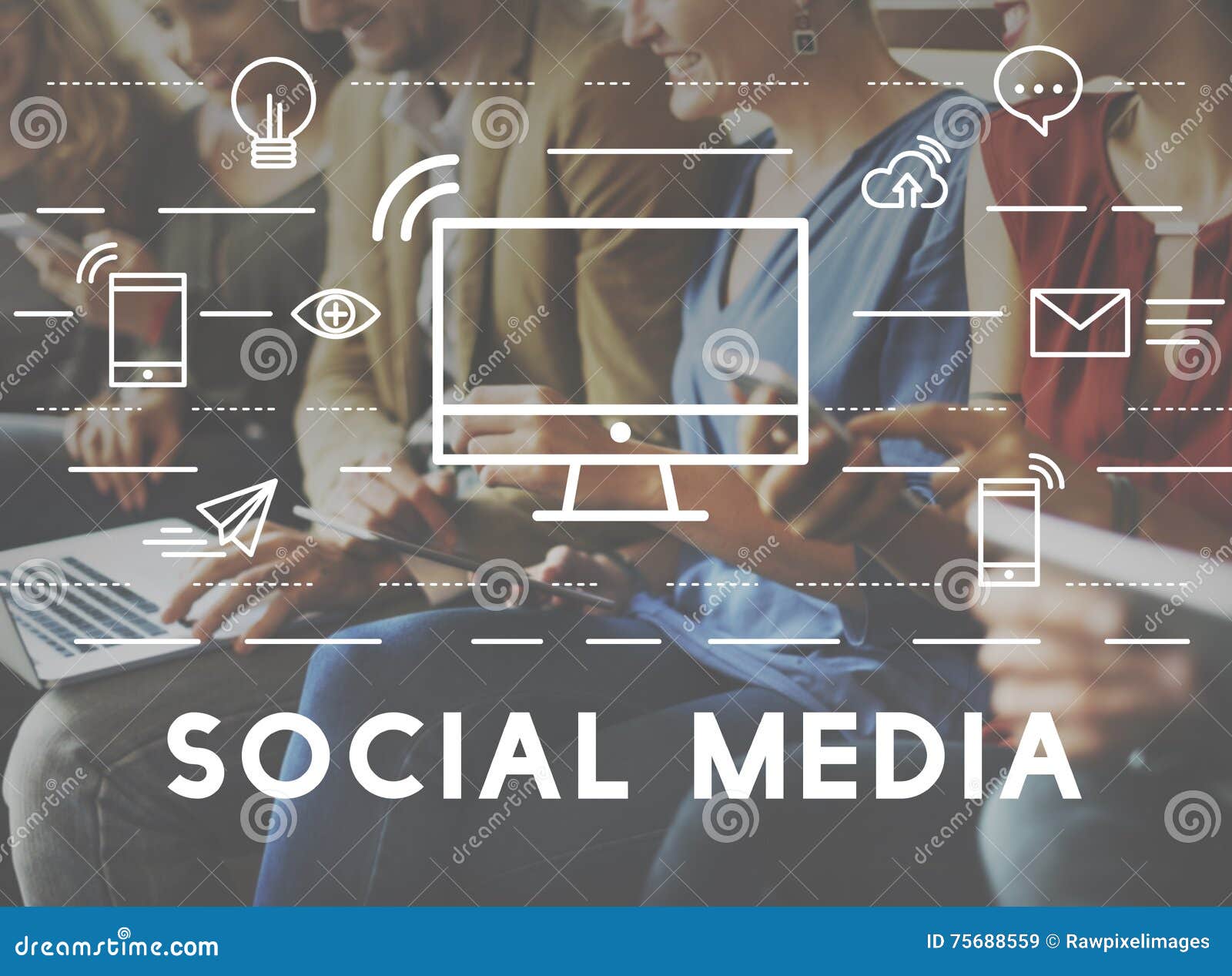 Social Media Devices Communication Connection Concept Stock Image ...