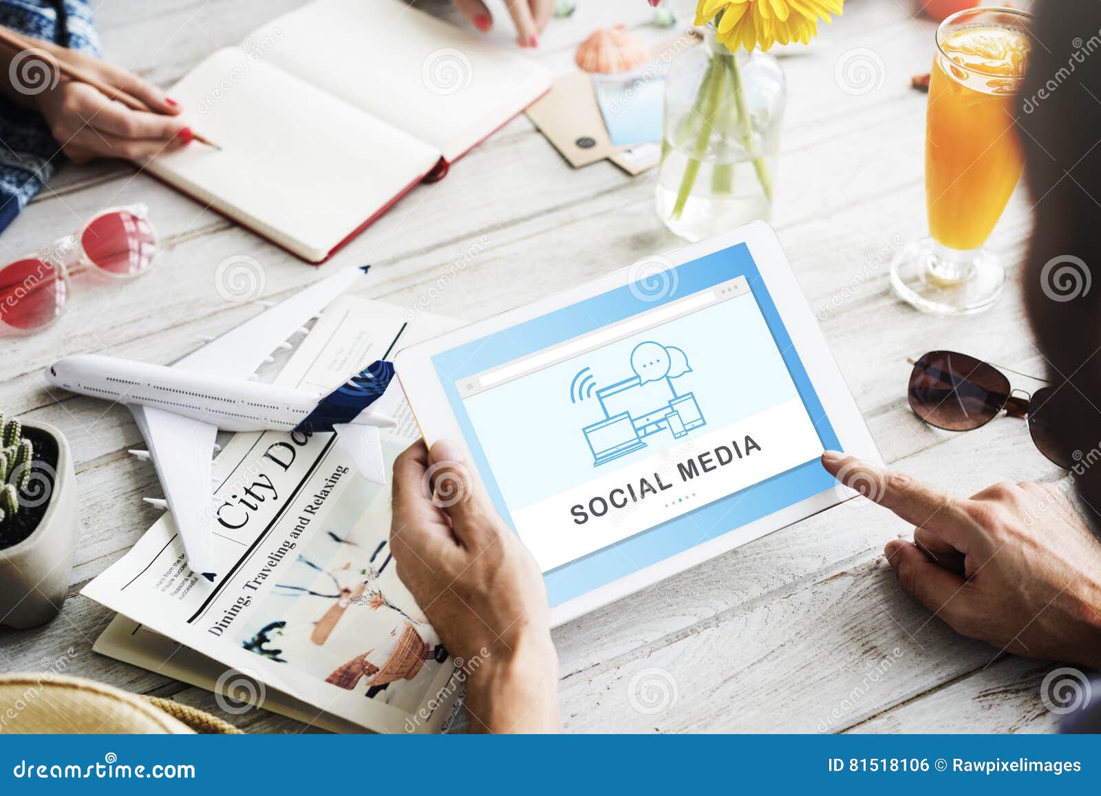 Social Media Devices Internet Concept Stock Photo - Image of leisure ...