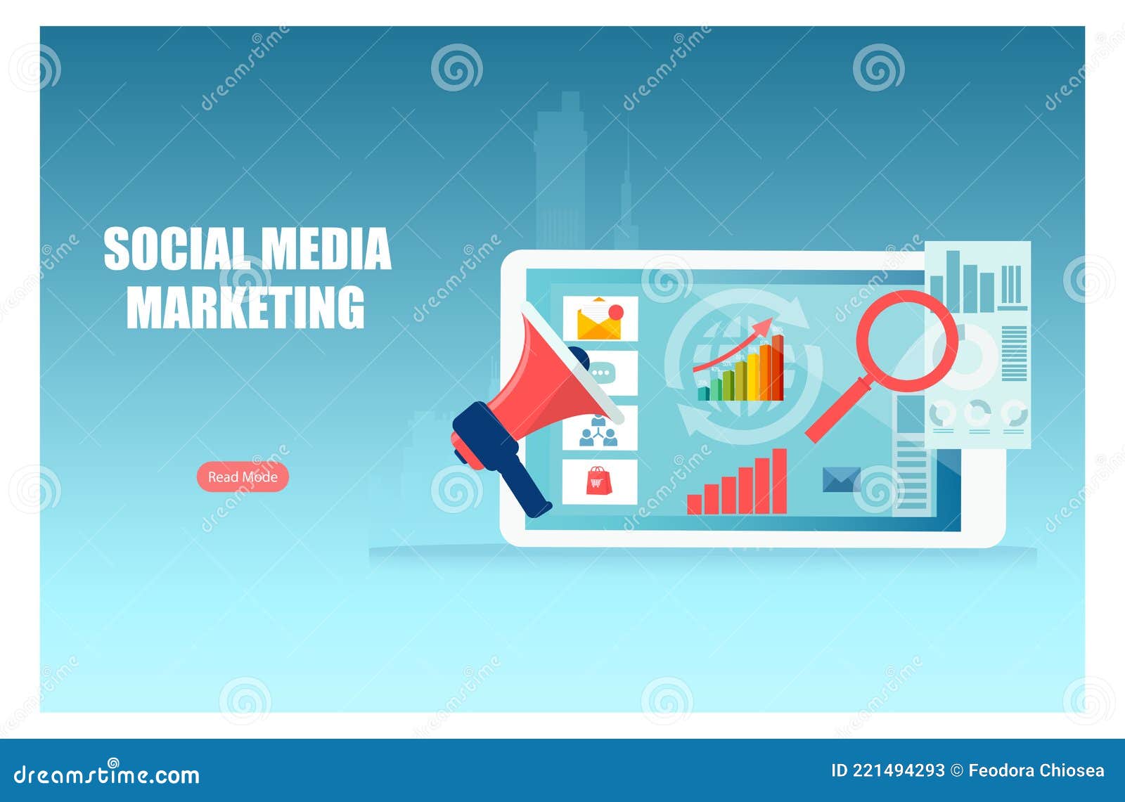 Social Media Digital Marketing, Sales Data Analysis Concept Stock ...