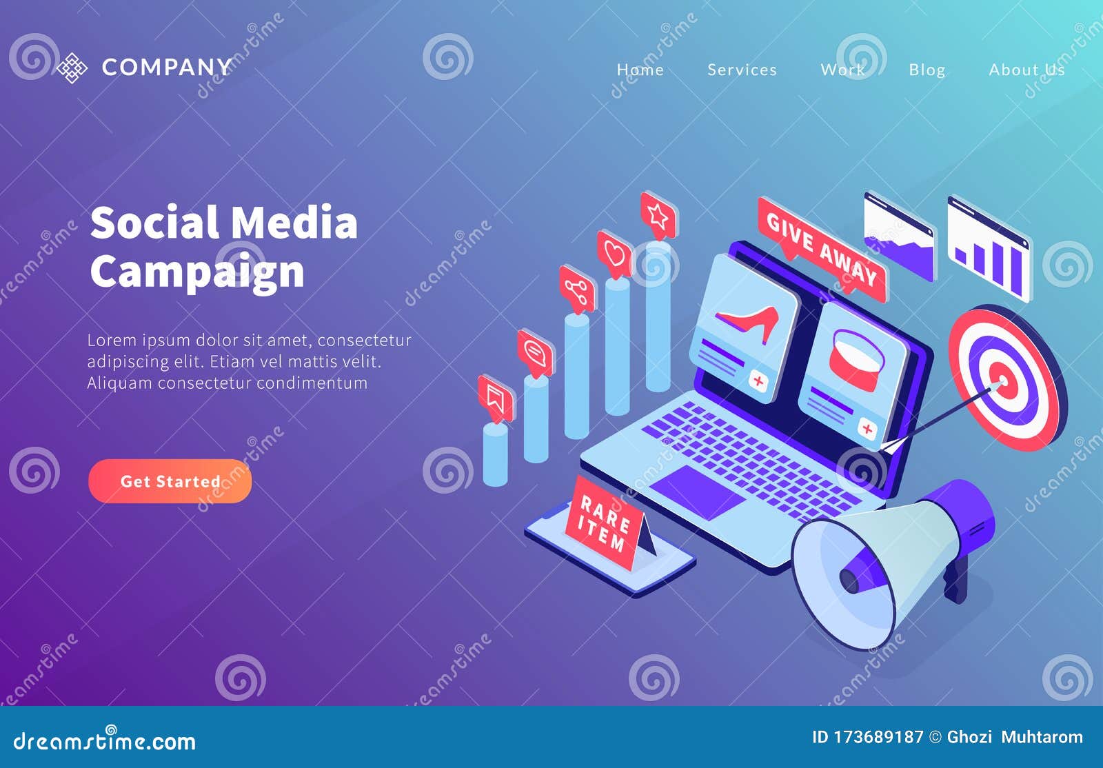 Social Media Ecommerce Campaign Concept for Website Template or Landing ...
