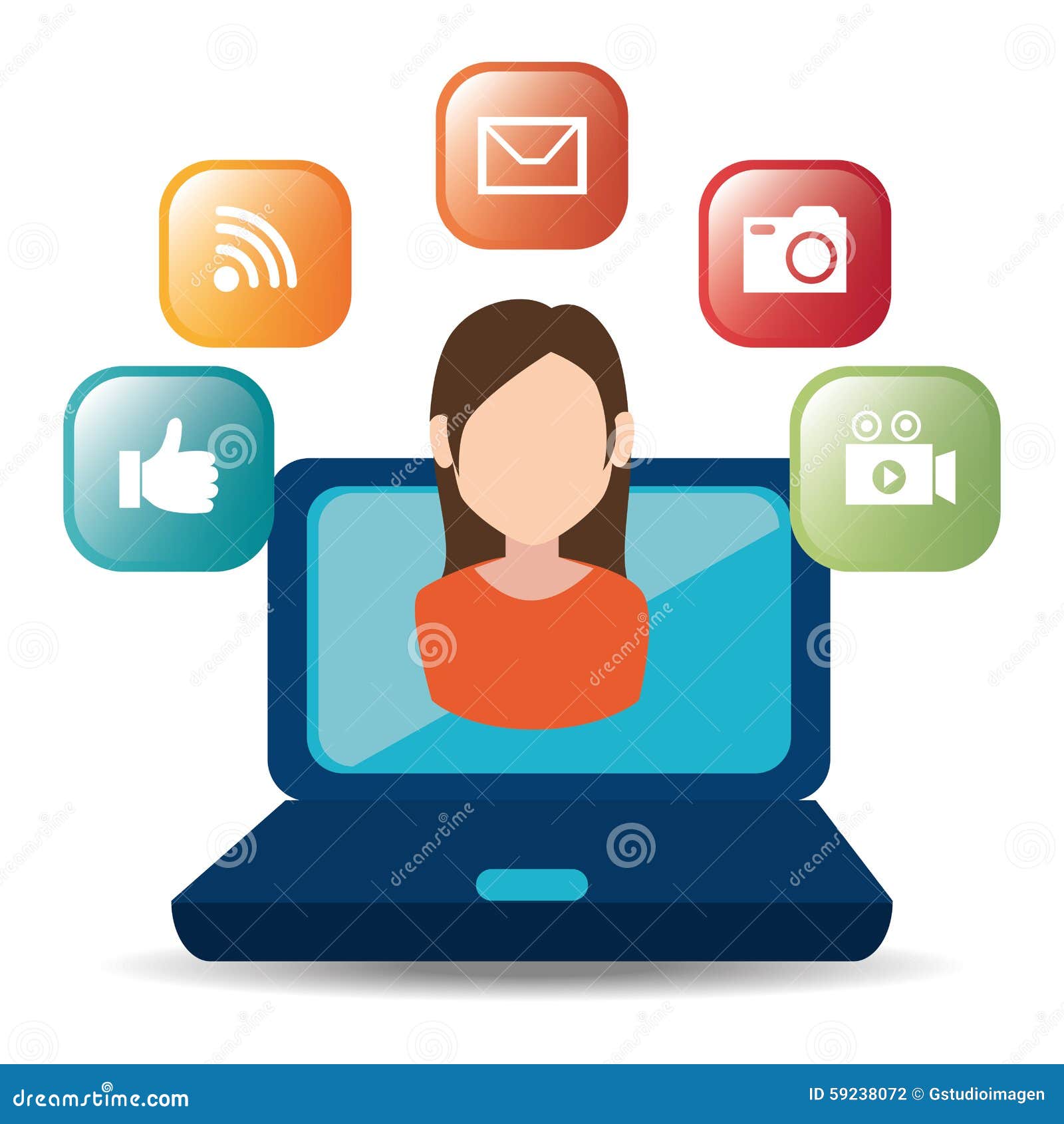 Social Media Entertainment Graphic Design Stock Vector - Illustration ...