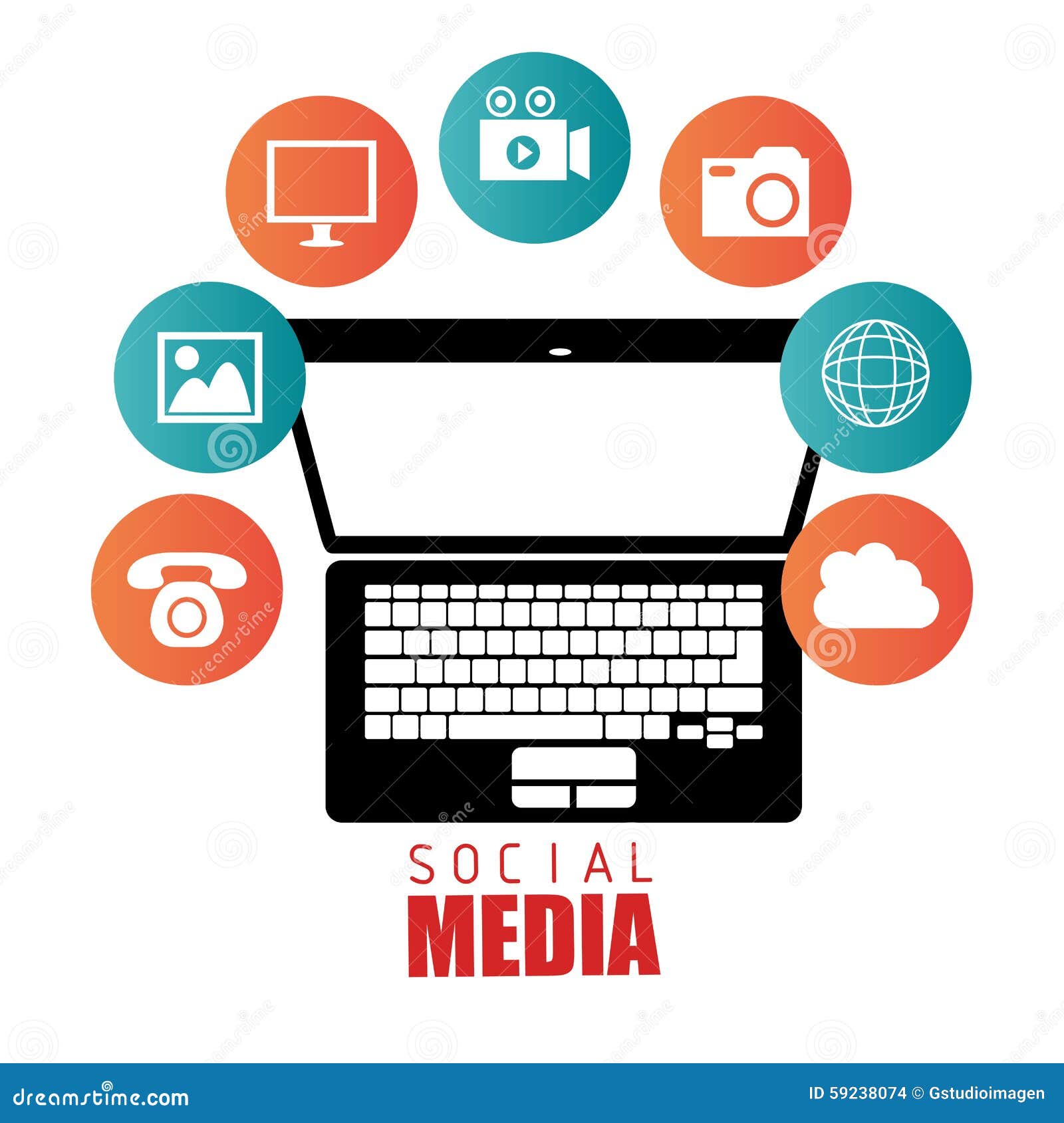 Social Media Entertainment Graphic Design Stock Vector - Illustration ...