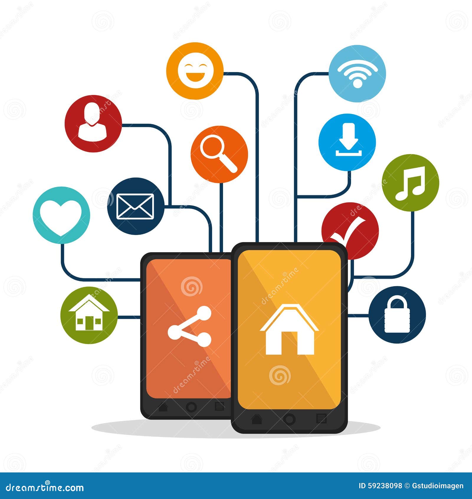 Social Media Entertainment Graphic Design Stock Vector - Illustration ...