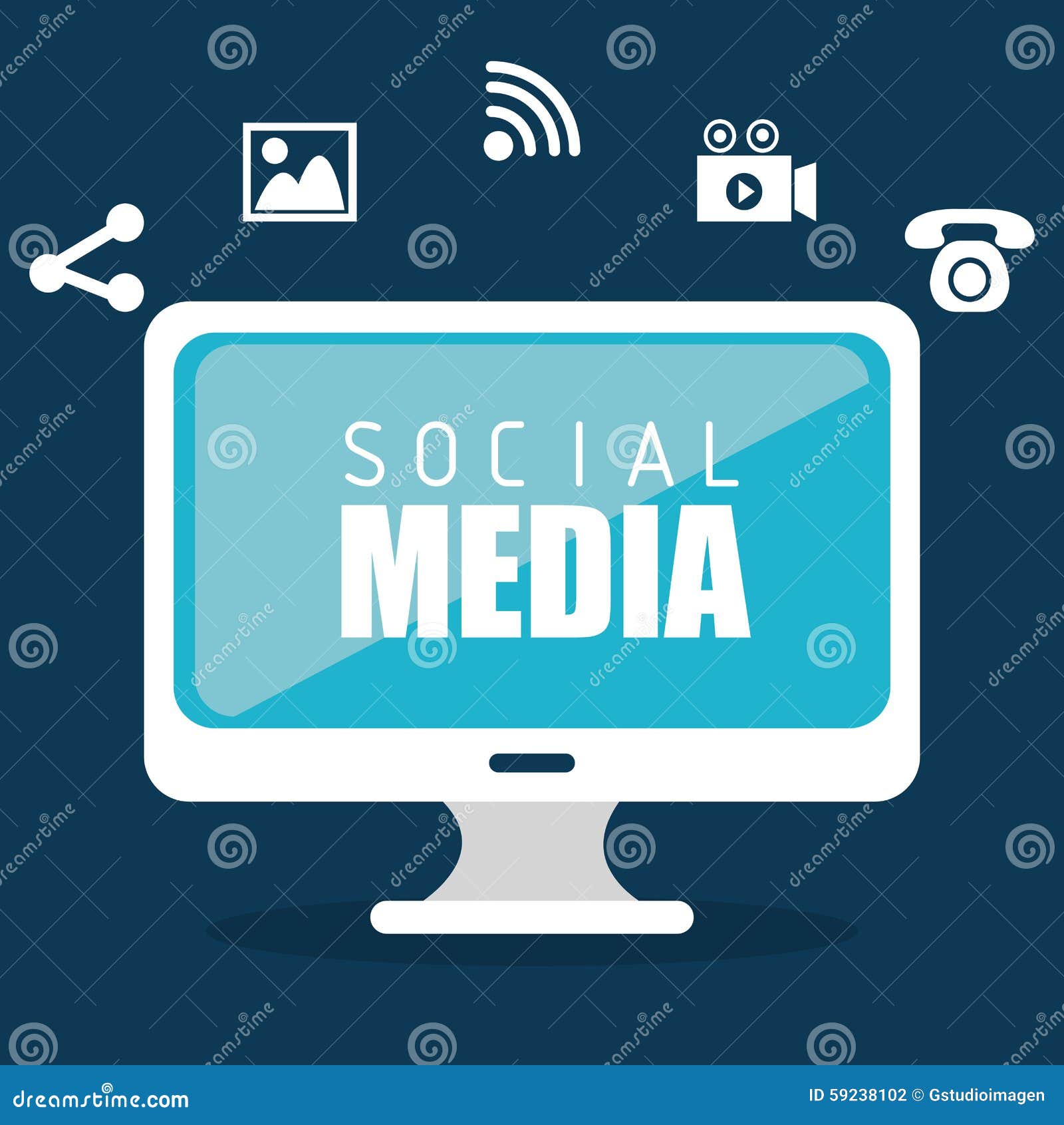 Social Media Entertainment Graphic Design Stock Vector - Illustration ...