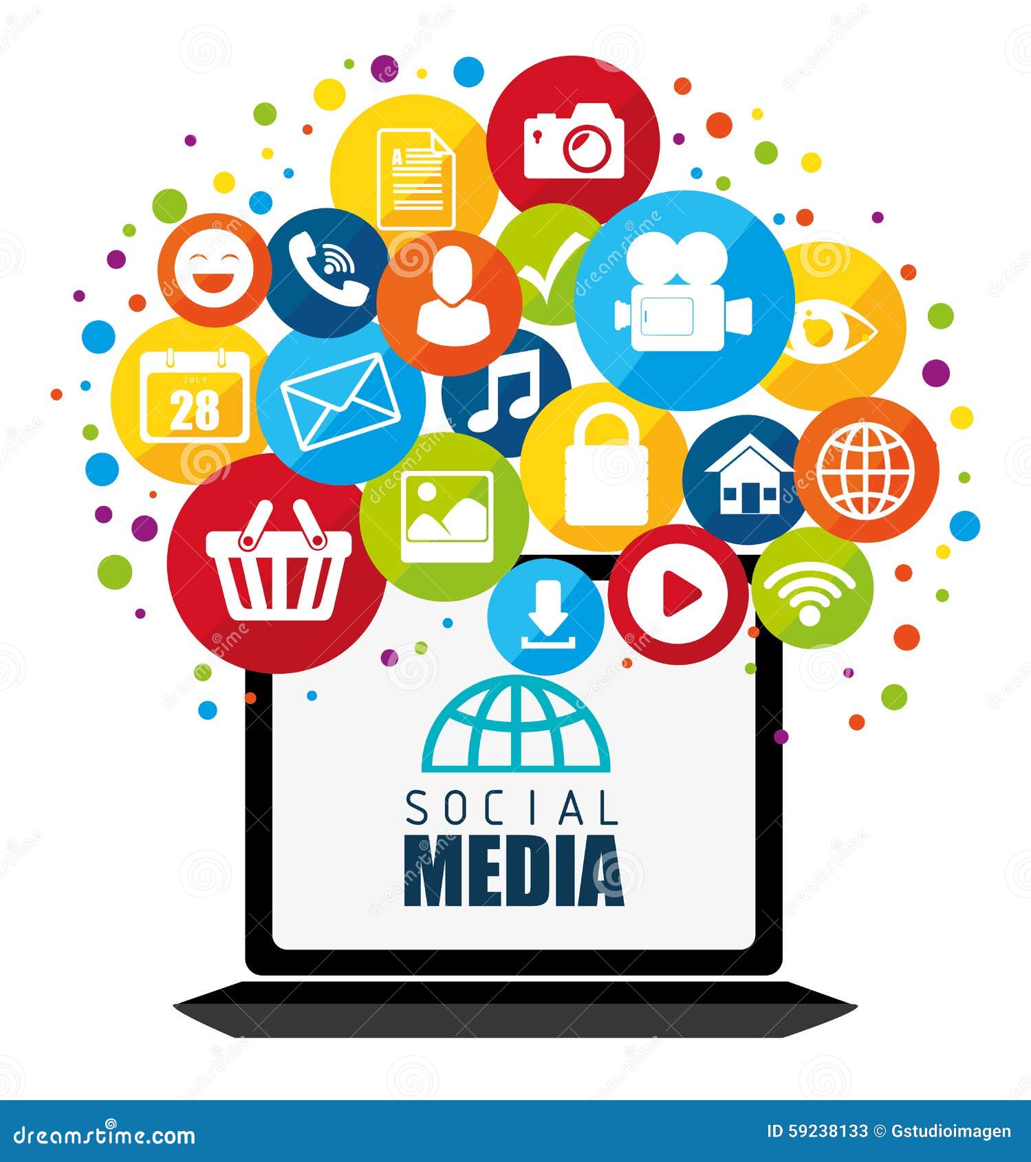 Social Media and Entertainment Graphic Design Stock Vector ...