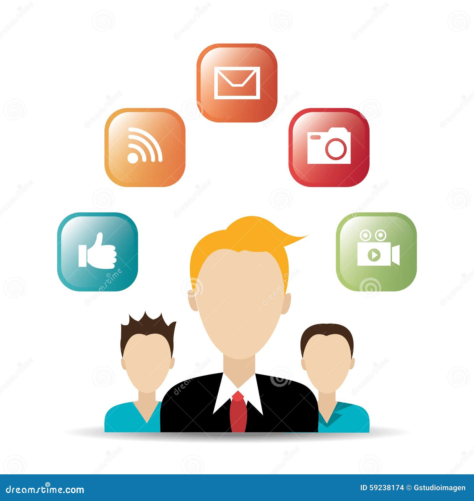 Social Media Entertainment Graphic Design Stock Vector - Illustration ...