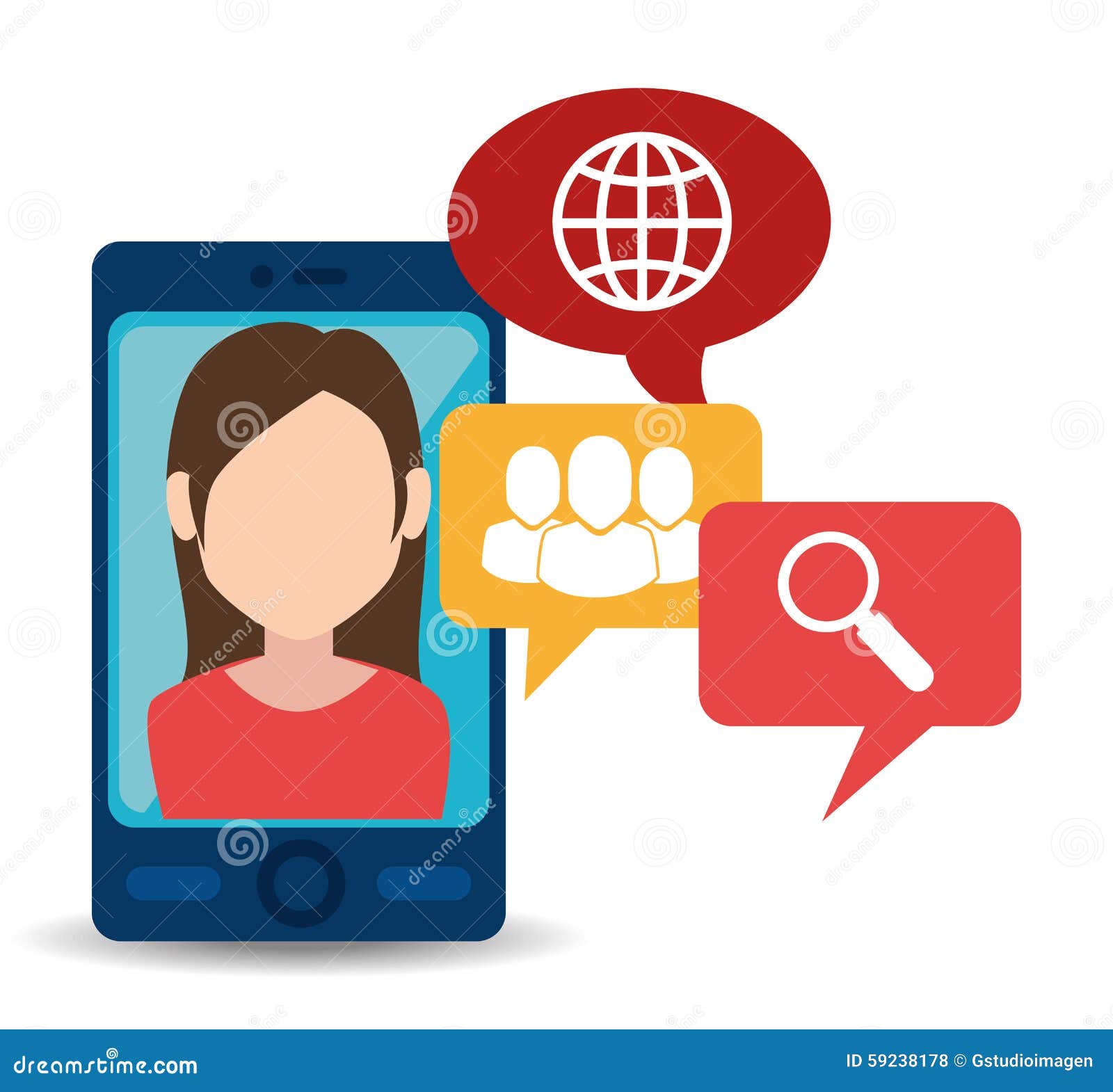 Social Media Entertainment Graphic Design Stock Vector - Illustration ...