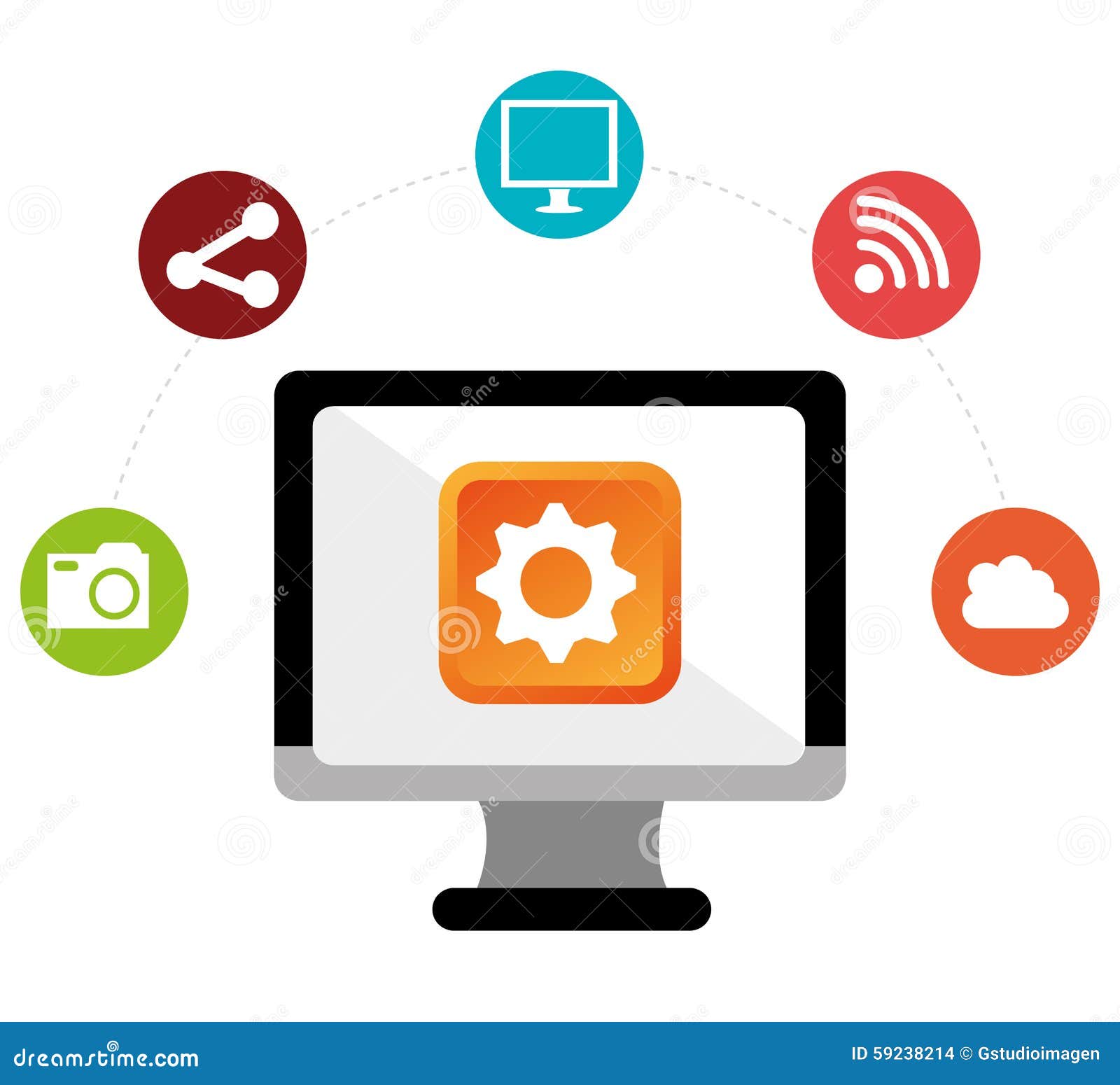 Social Media Entertainment Graphic Design Stock Vector - Illustration ...