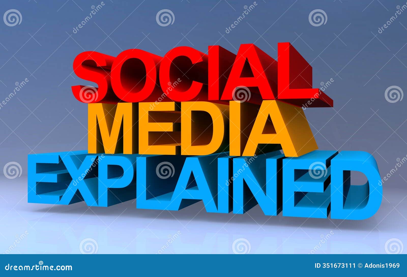 Social Media Explained on Blue Stock Illustration - Illustration of ...