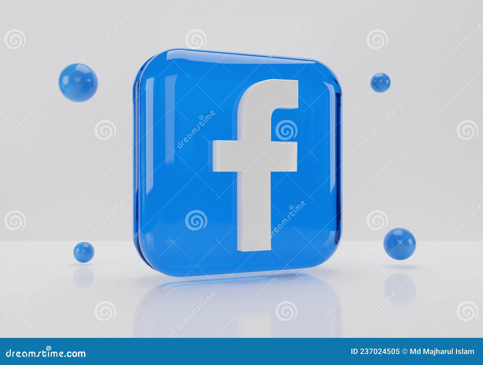 3d Rendering of Social Media Facebook or Messenger Logo Editorial Image ...
