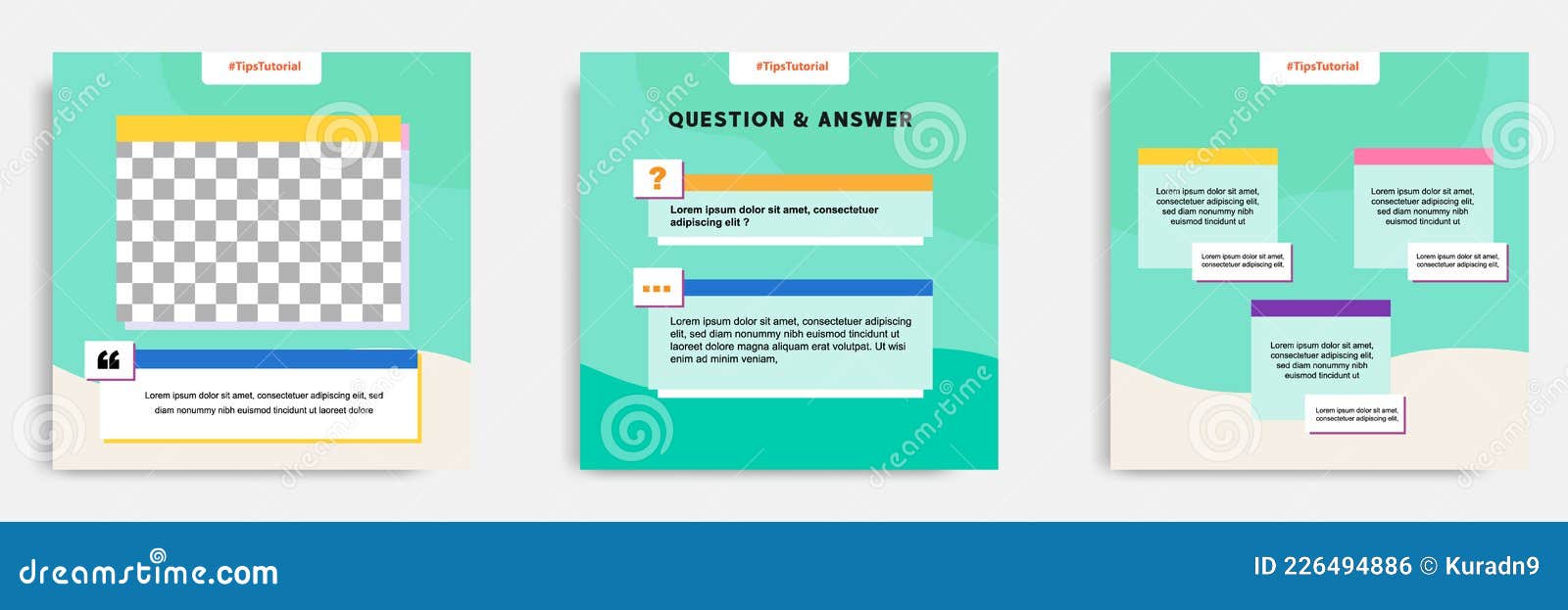 Social Media Faq, Question, Answer Post Banner Layout Template with ...