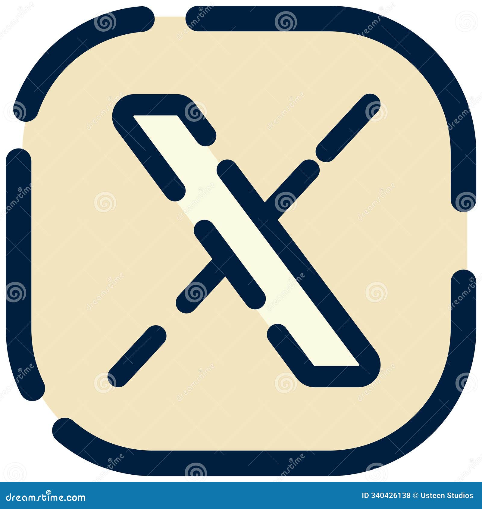 X Icon - Transparent PNG Twitter Icon Stock Illustration - Illustration ...