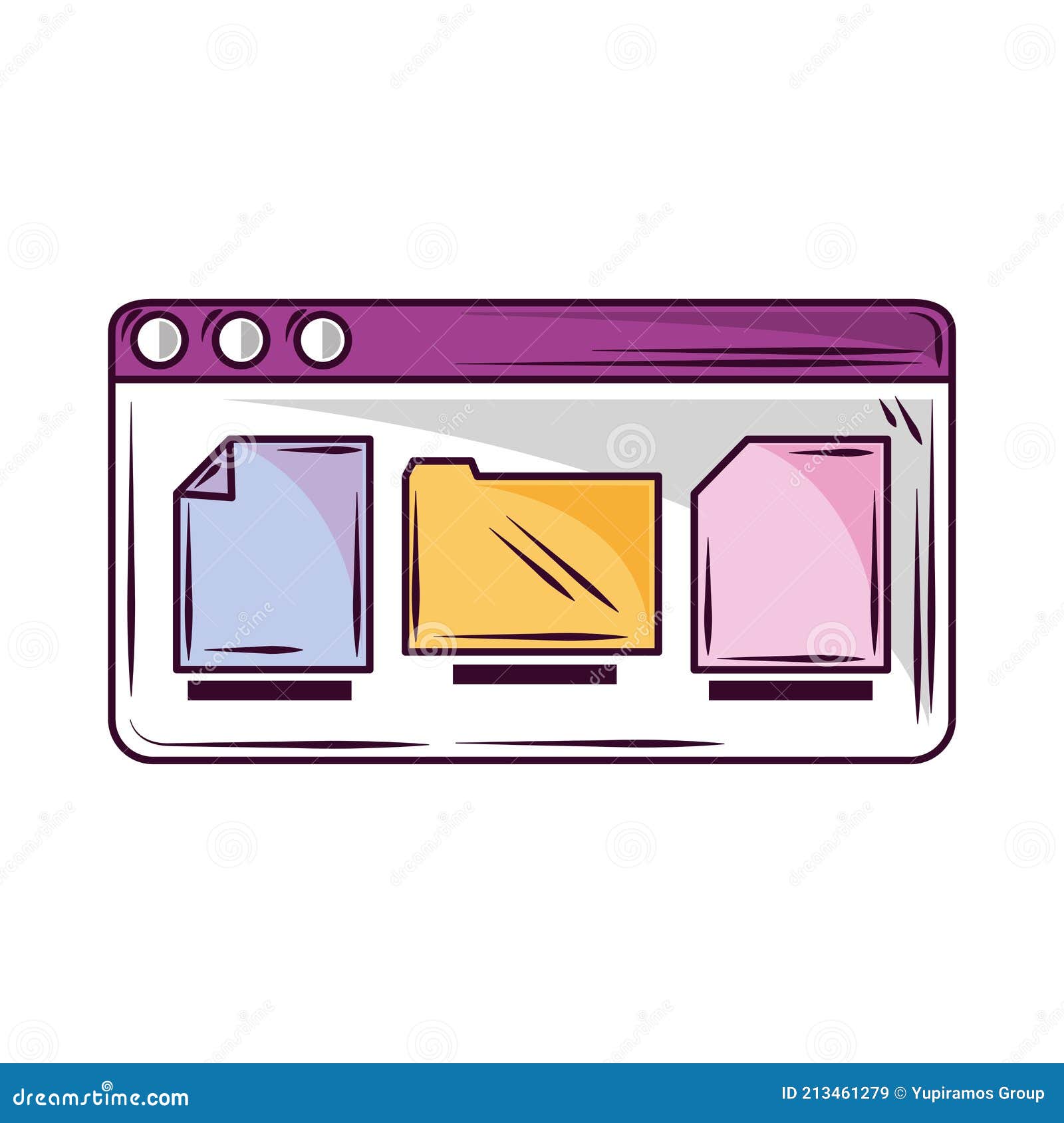 Social media folder stock vector. Illustration of vector - 213461279