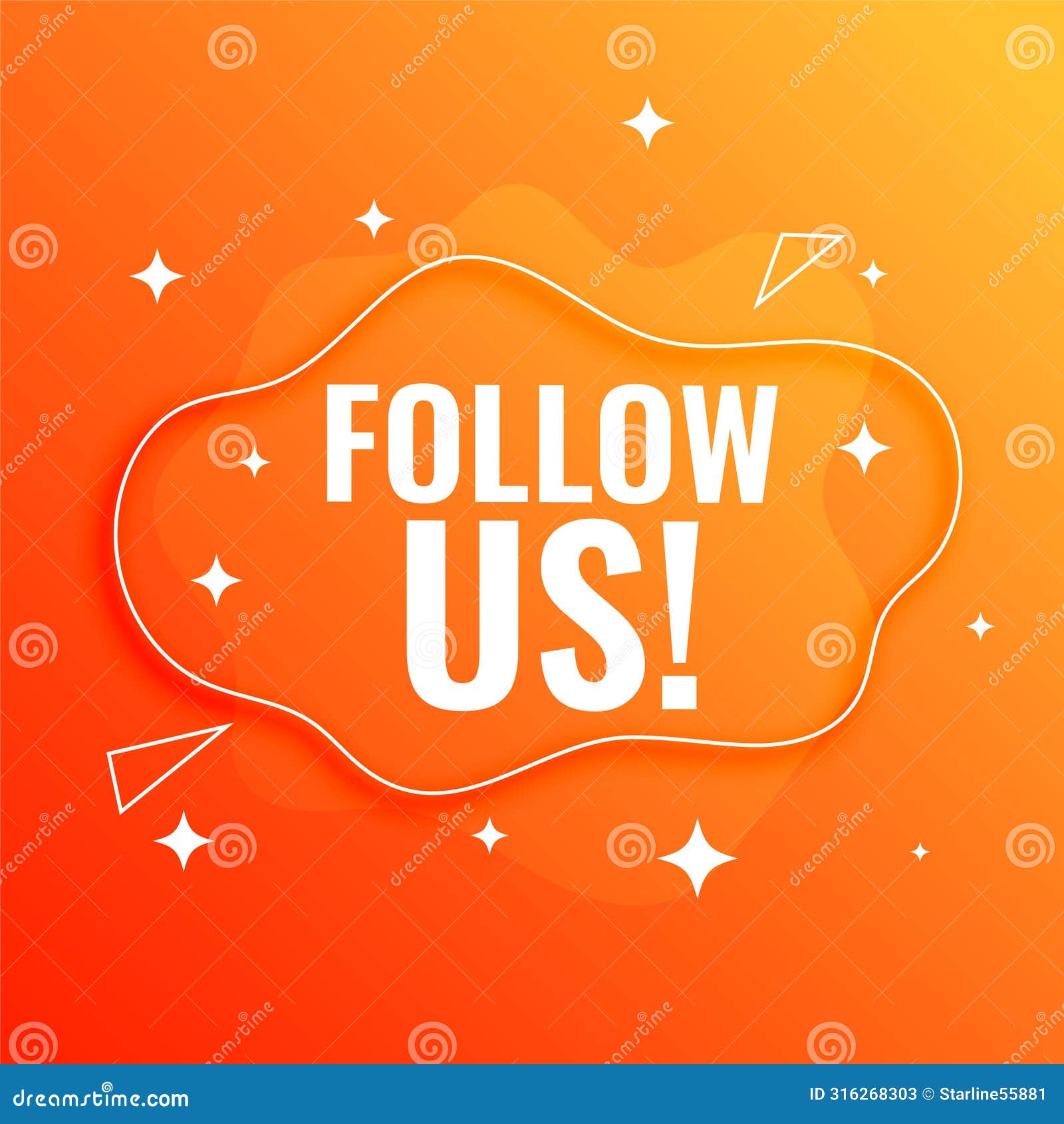 Social Media Follow Us Template in Modern Style Stock Vector ...