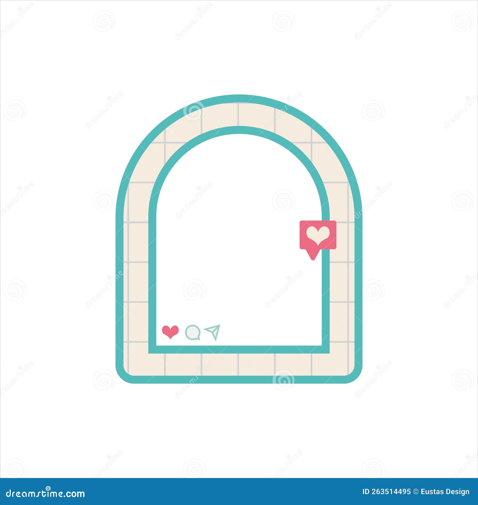 Social Media Frame Design stock vector. Illustration of circle - 263514495
