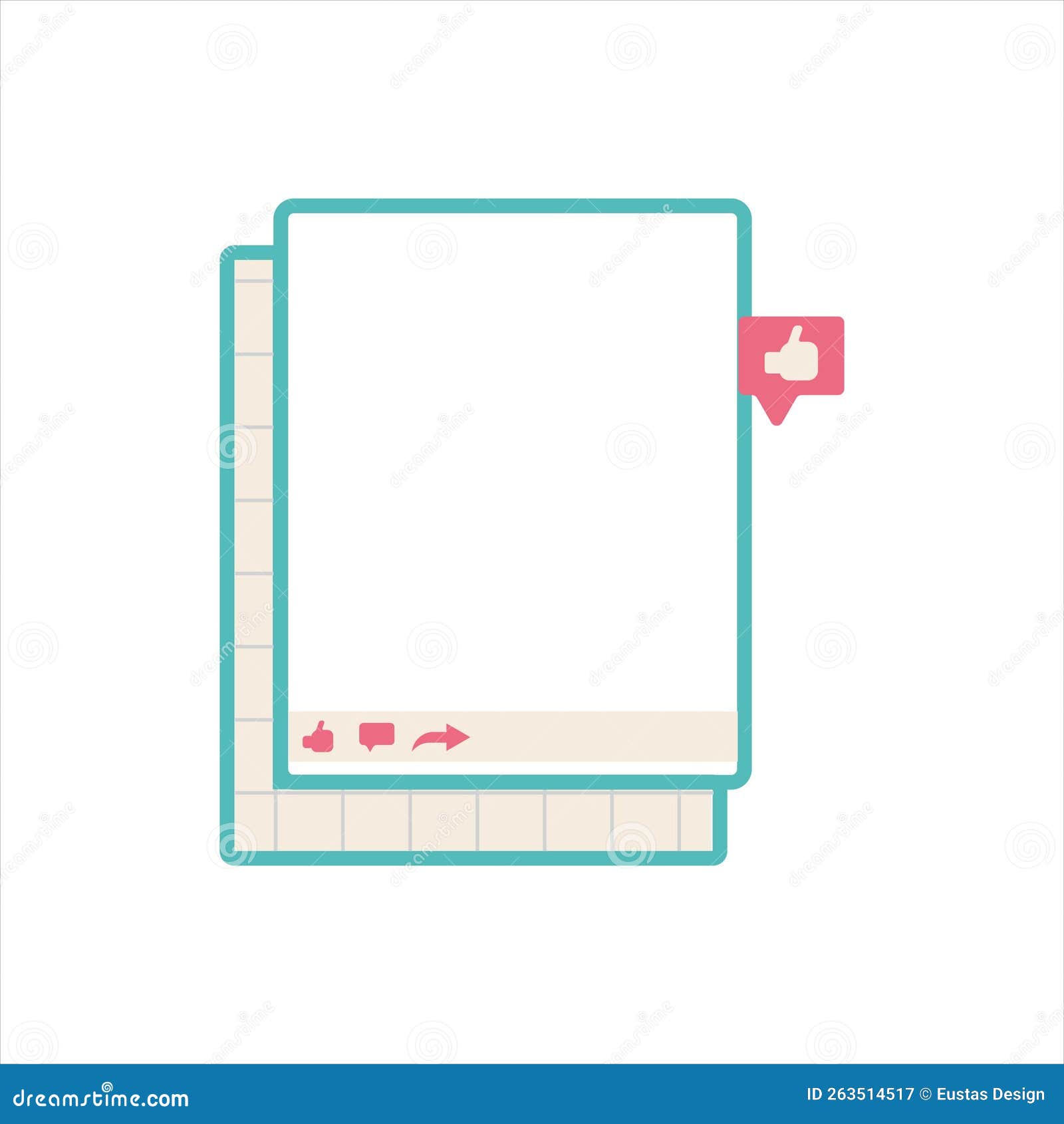 Social Media Frame Design stock vector. Illustration of template ...