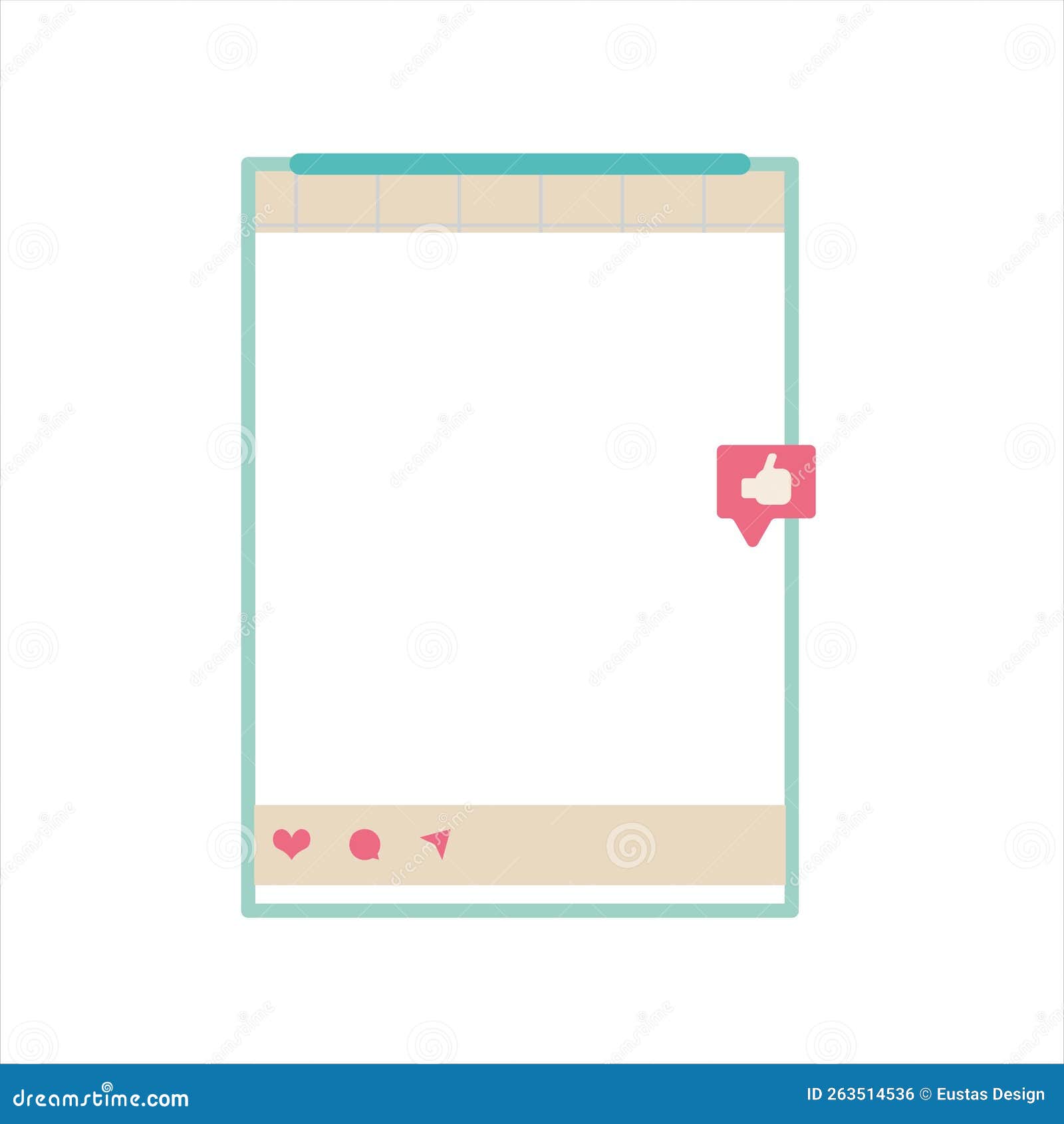 Social Media Frame Design stock vector. Illustration of font - 263514536