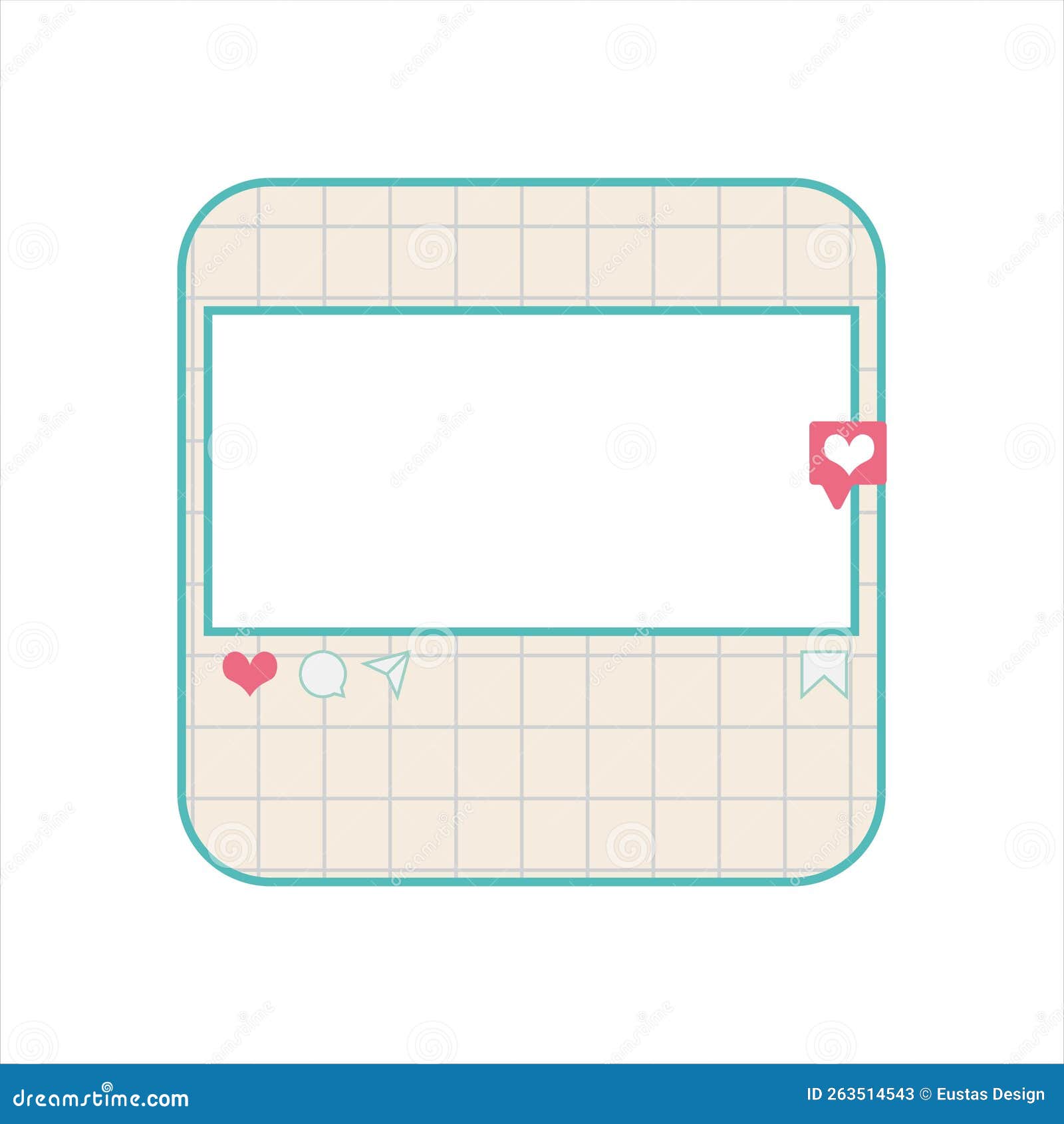 Social Media Frame Design stock vector. Illustration of multimedia ...