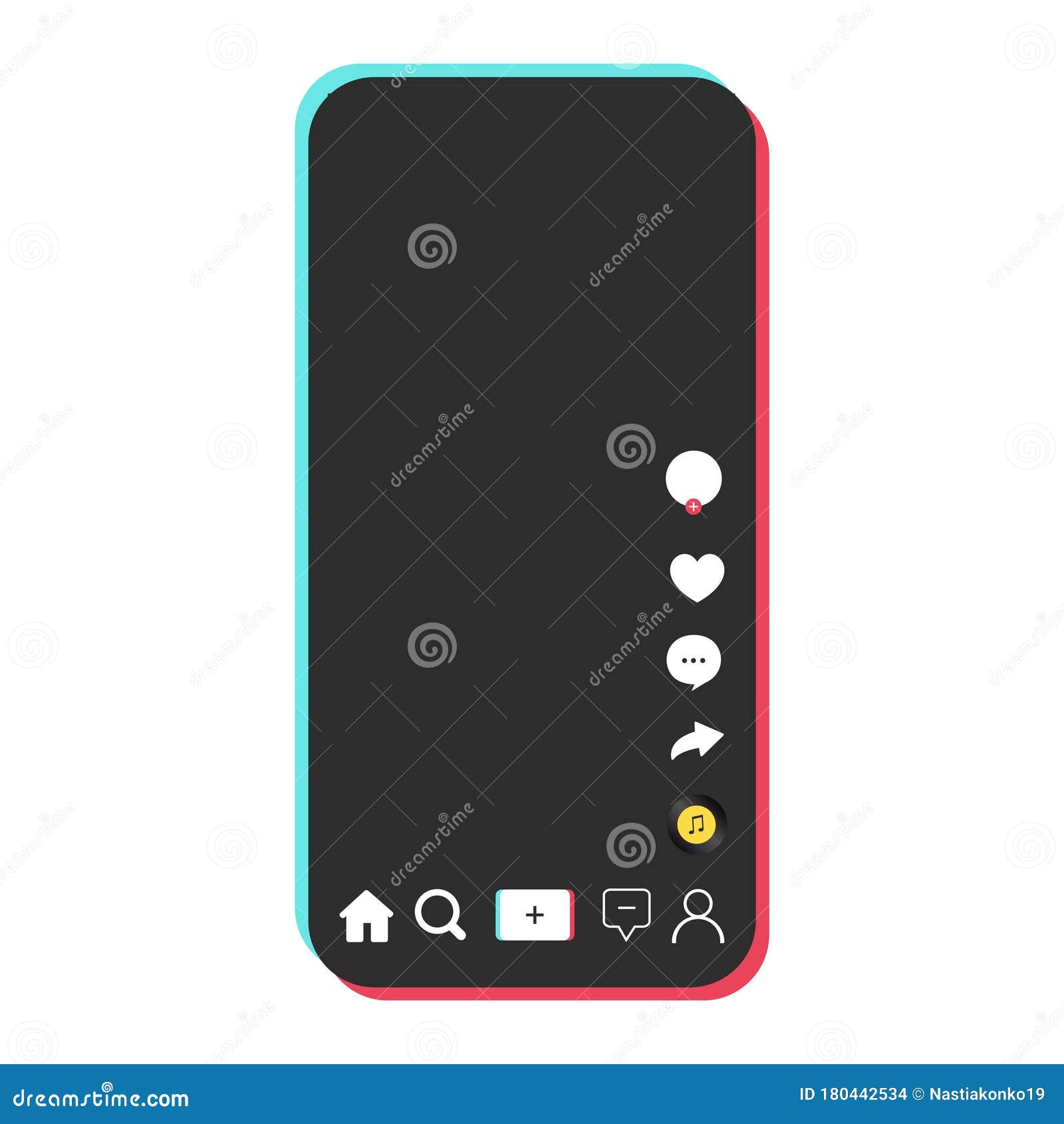 Social Media Frame Template Mobile Interface. Set of Icons for Social ...