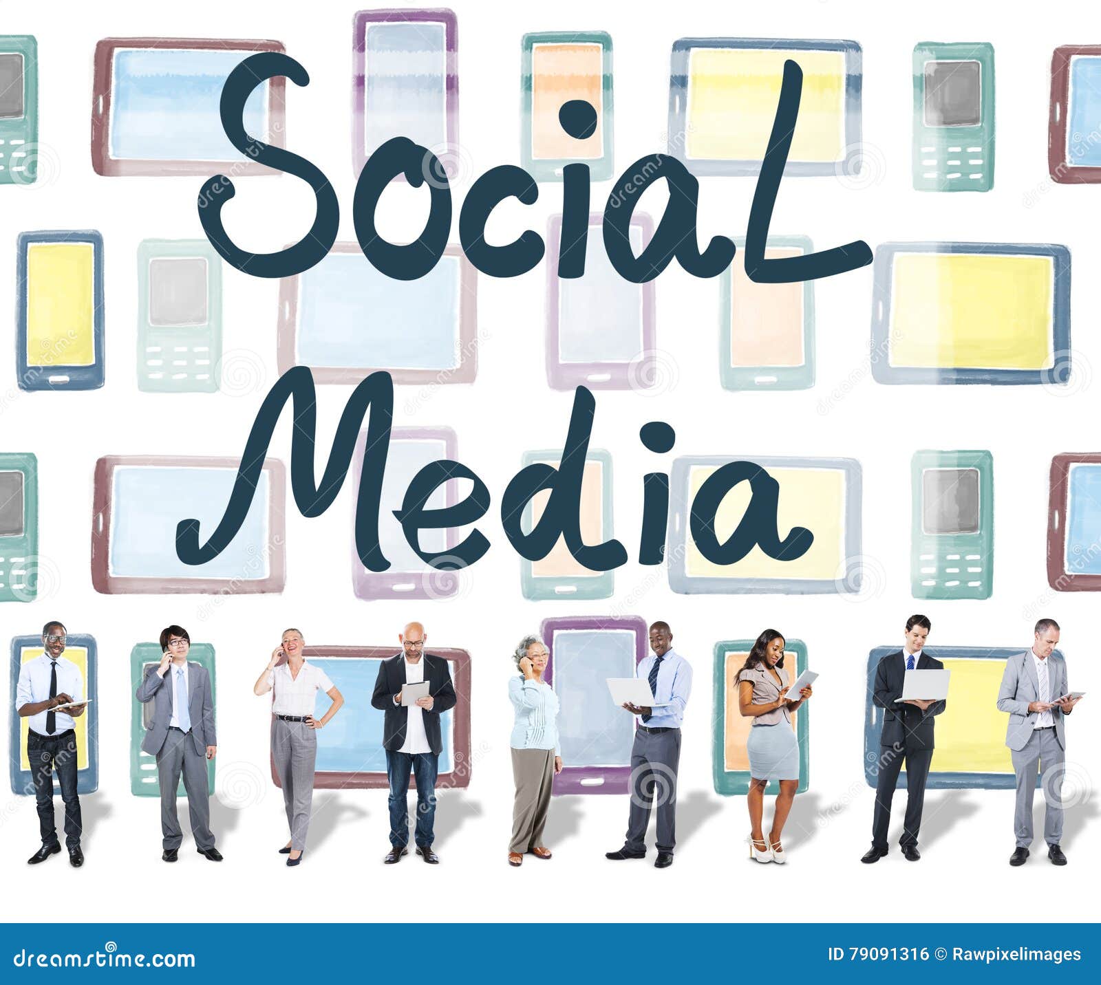 Social Media Globalization Connection Communication Concept Stock Photo ...