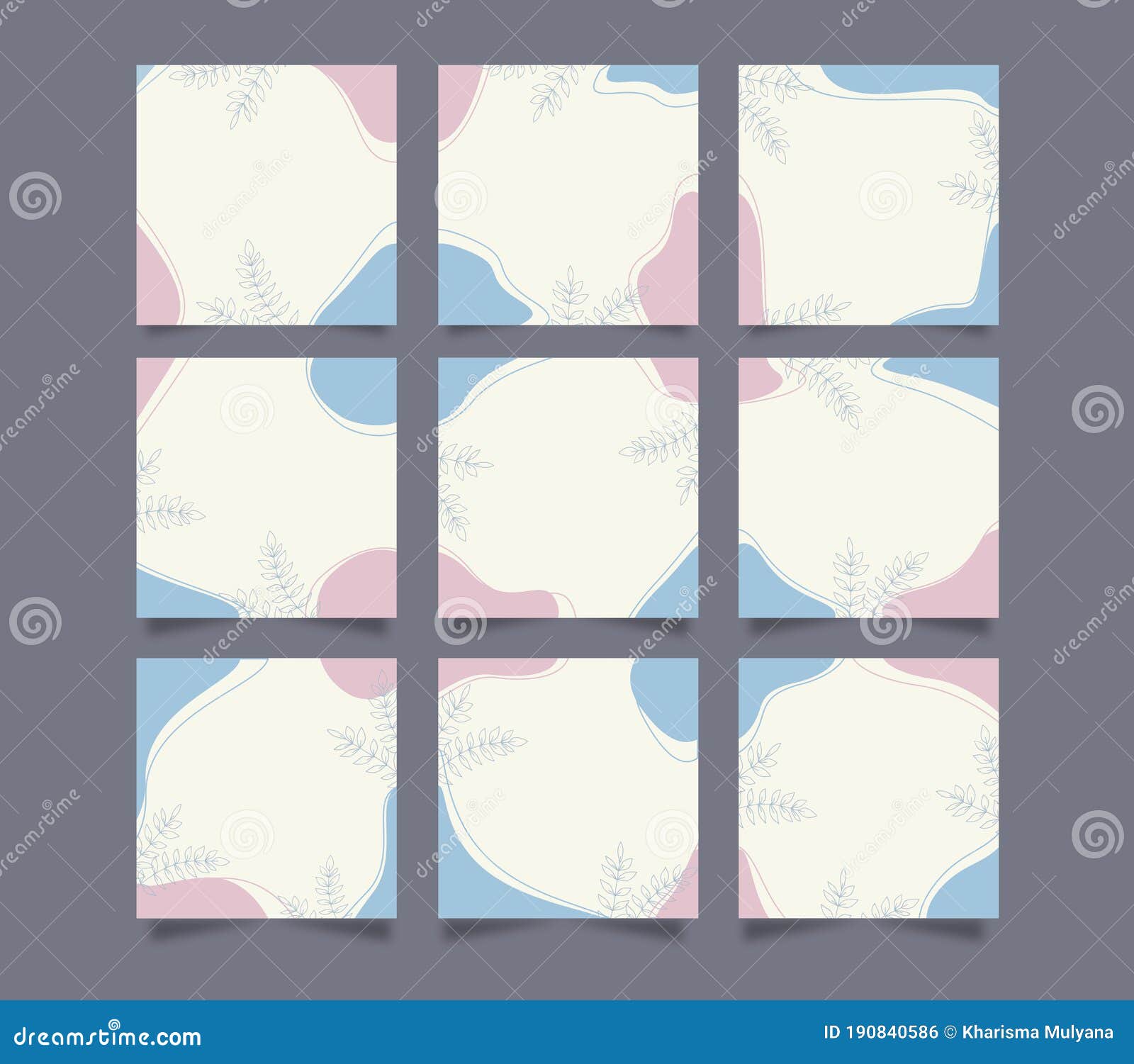 Social Media Grid Background Post and Ad Banner Template Stock ...