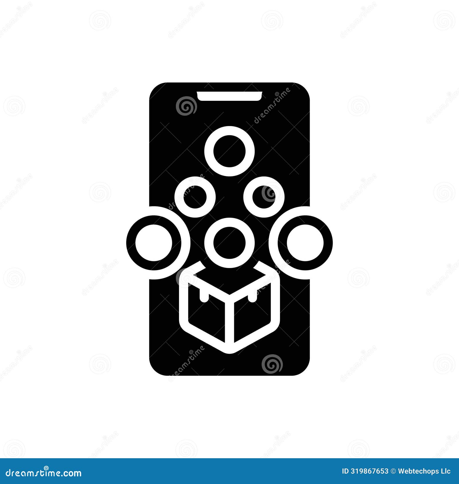 Black Solid Icon for Social Media, Media and Follower Stock ...