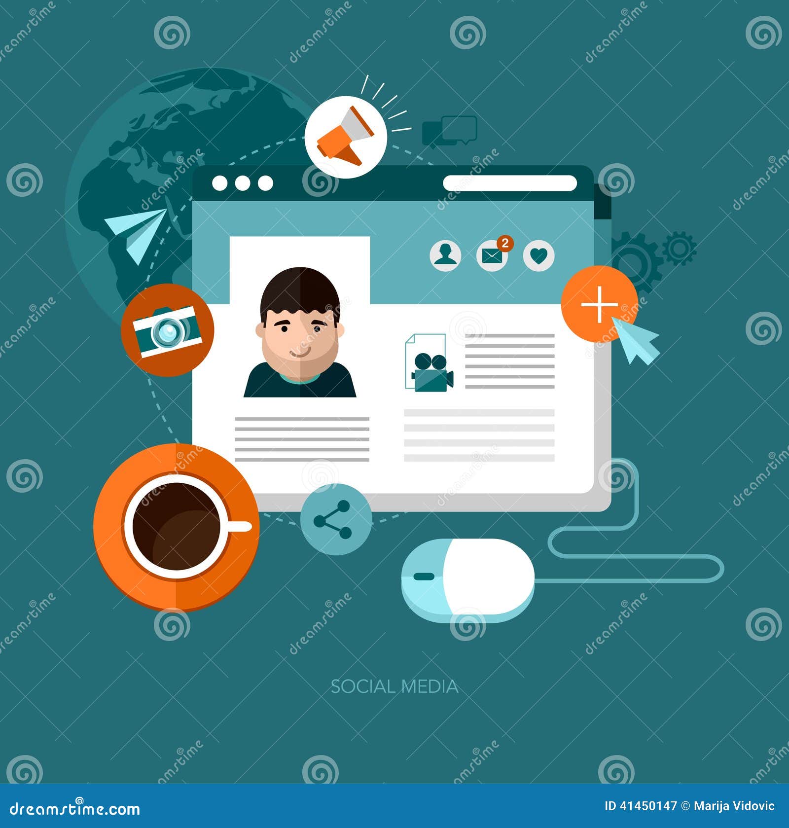 Social Media Icon and Graphics Stock Vector - Illustration of ...