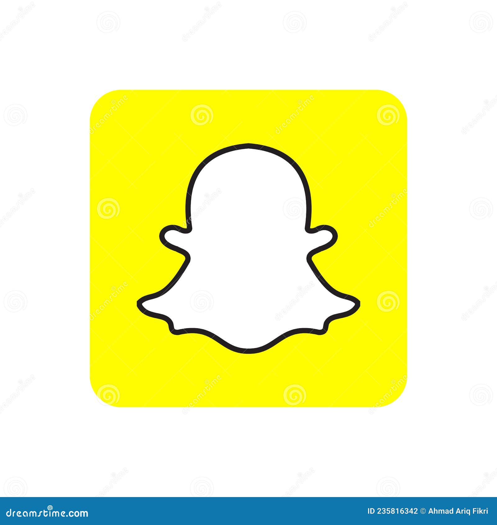 Social Media Icon Illustration Snapchat. Snapchat Icon Editorial ...