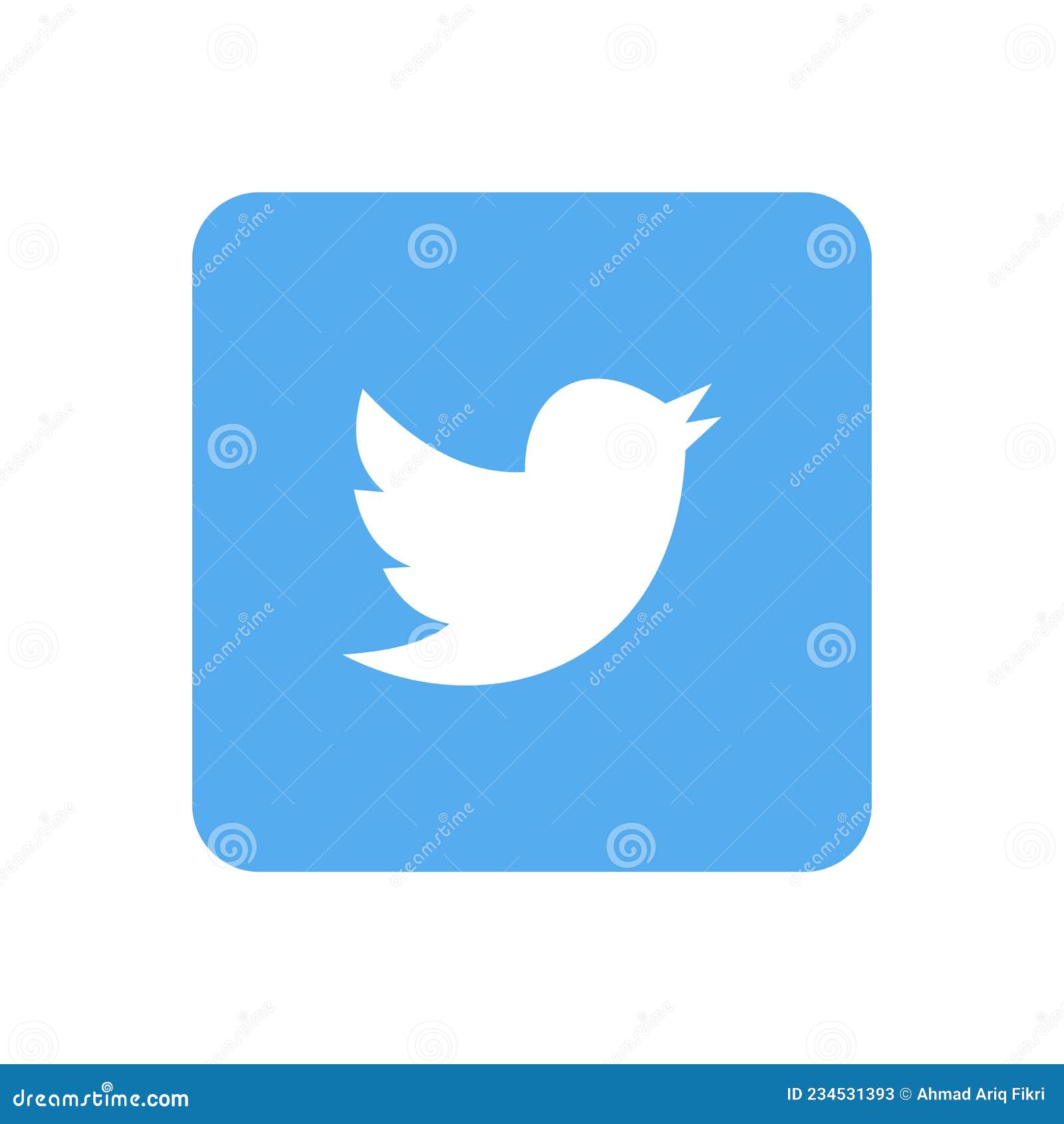 Twitter Vector Logo Illustration.Flat Twitter Social Media Symbol Icon ...