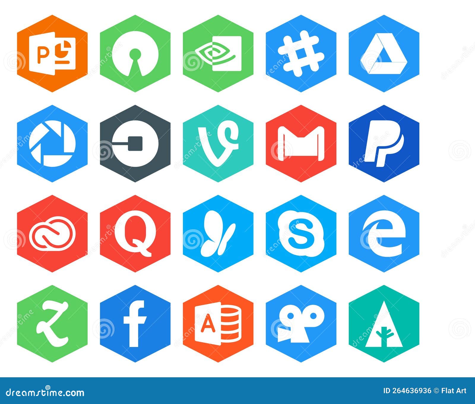 20 Social Media Icon Pack Including Adobe. Creative Cloud. Car. Paypal ...