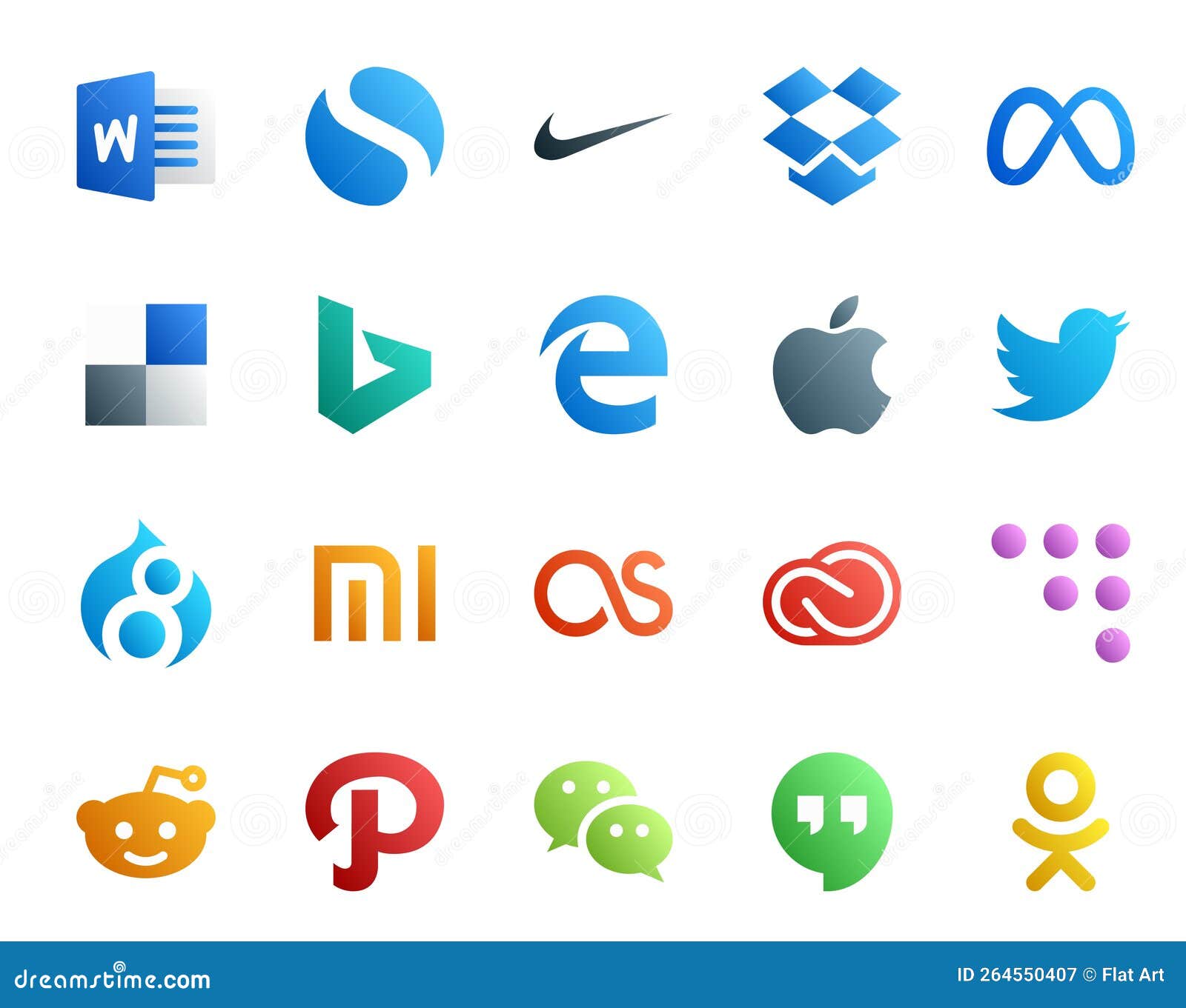 20 Social Media Icon Pack Including Adobe. Creative Cloud. Edge. Lastfm ...