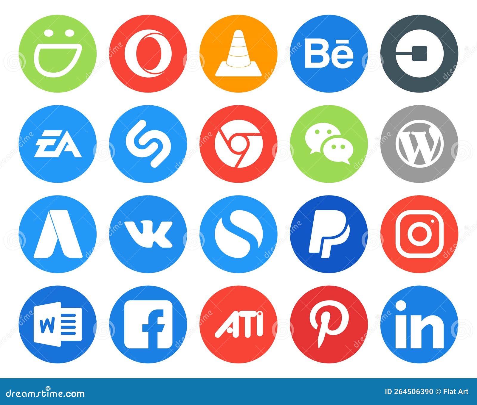 20 Social Media Icon Pack Including Cms. Messenger. Driver. Wechat ...